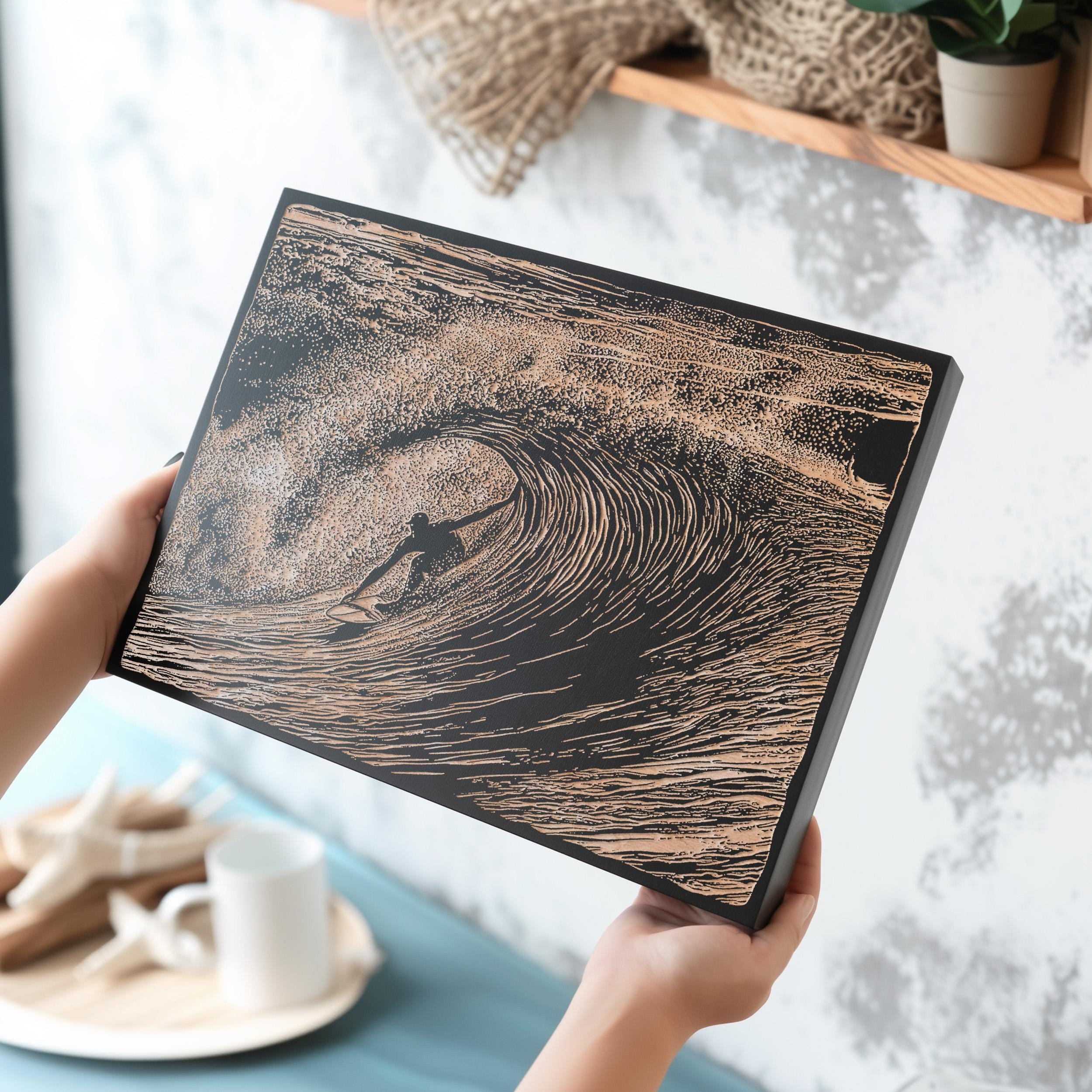 Surfer Engraved Illustration – Benoit's Design Co.