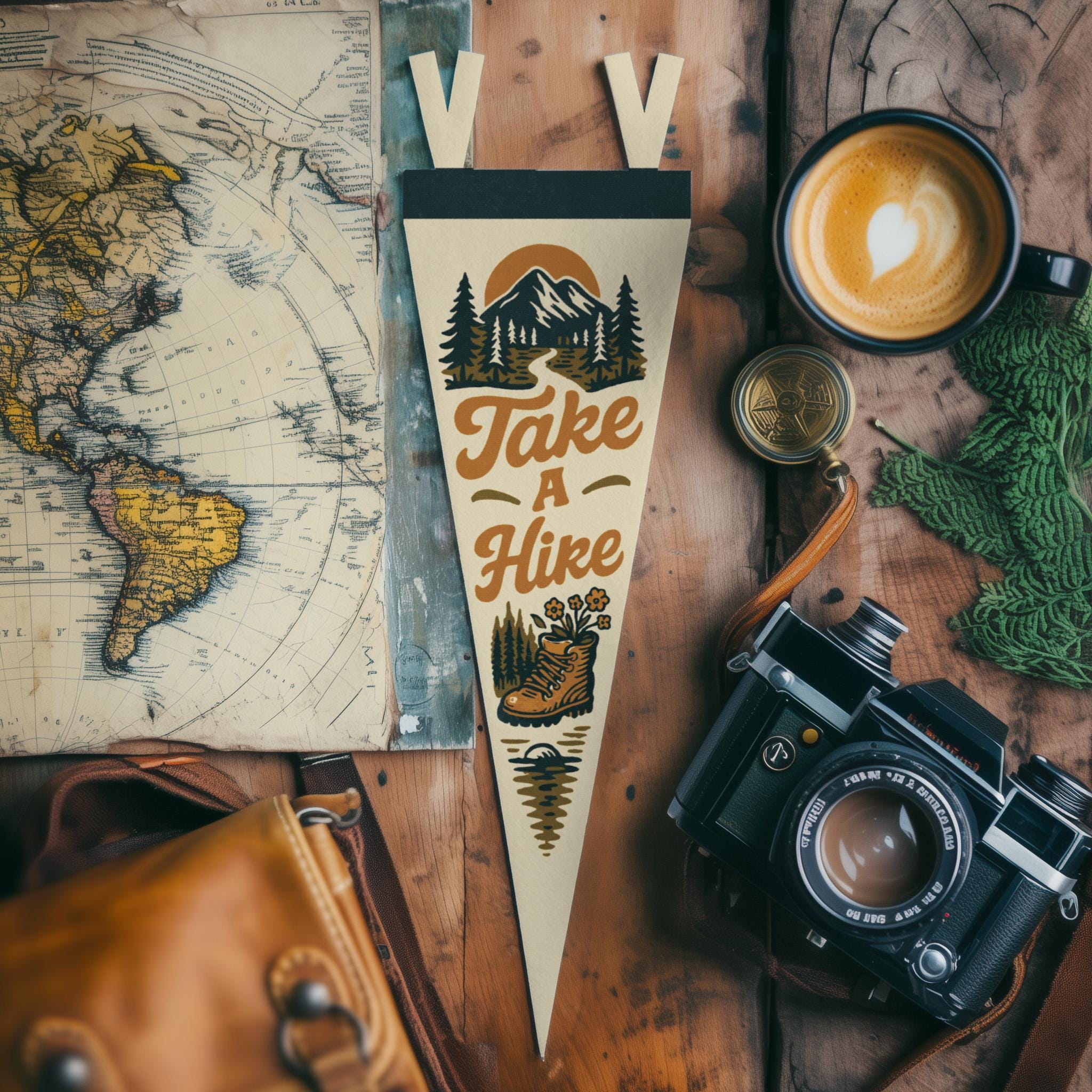 Take A Hike Felt Pennant – Benoit's Design Co.