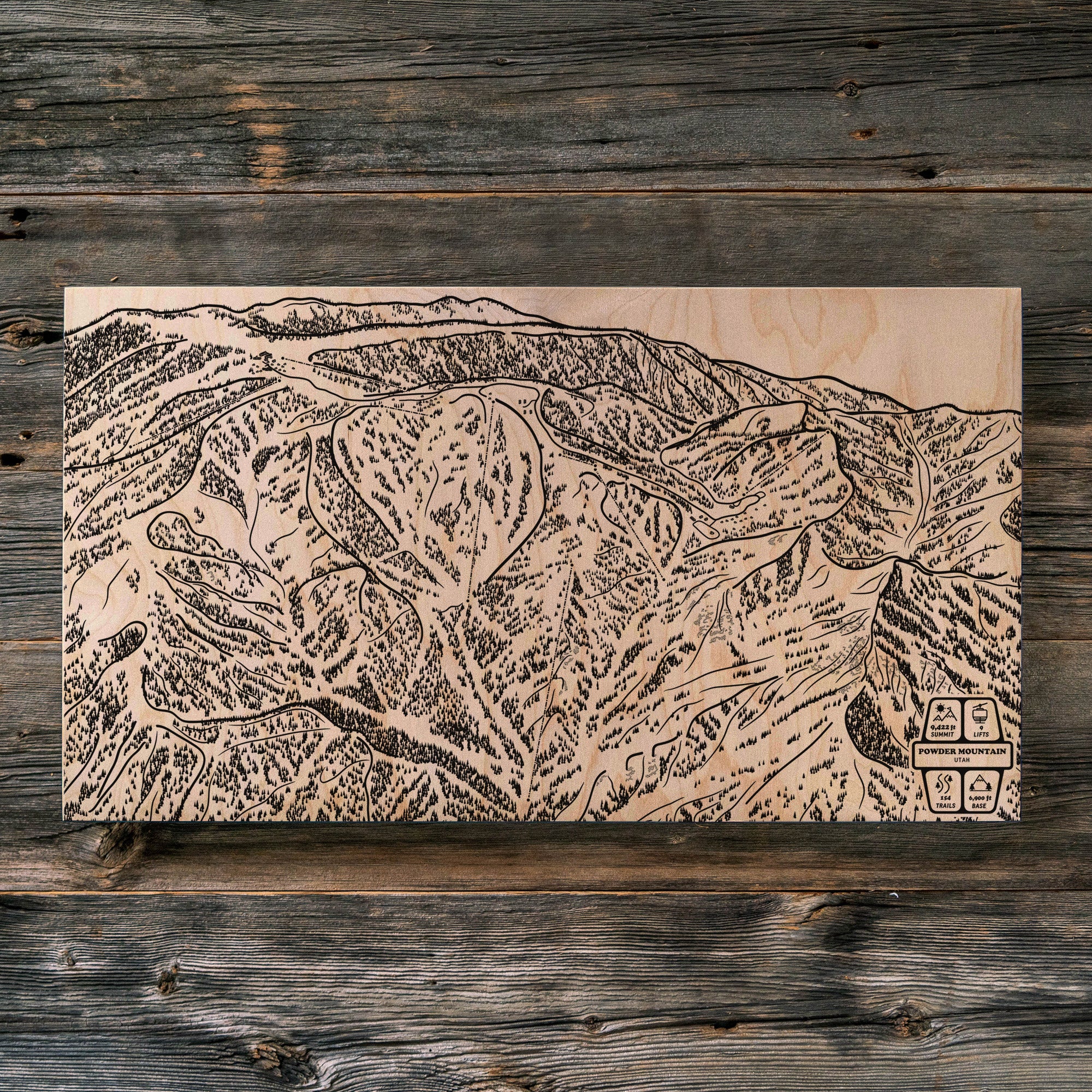 Powder Mountain, Utah Ski Trail Map – Benoit's Design Co.