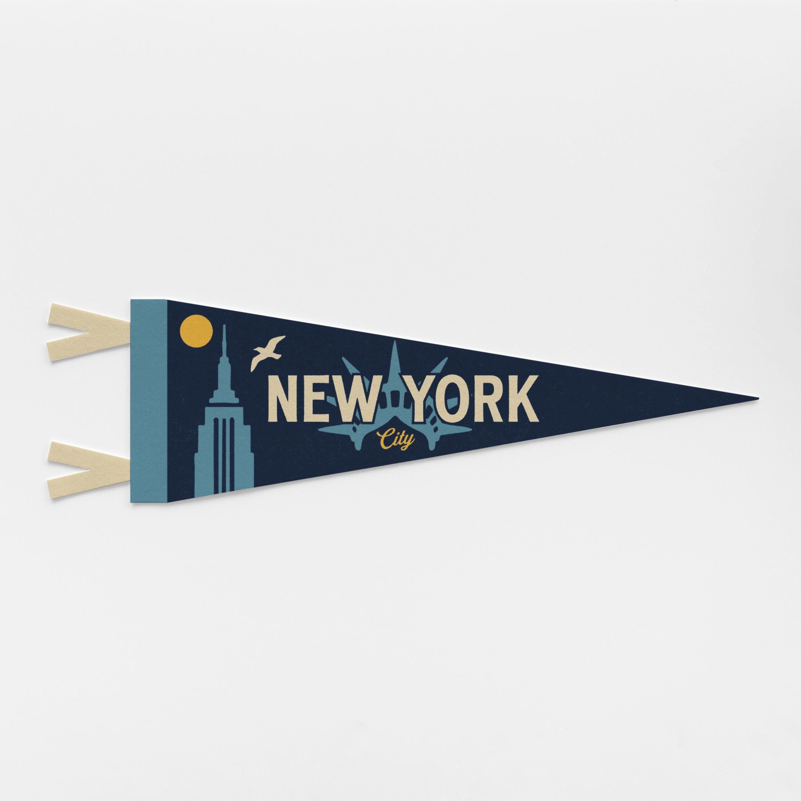 New York City Pennant - Handmade Vintage Felt Banner – Benoit's Design Co.