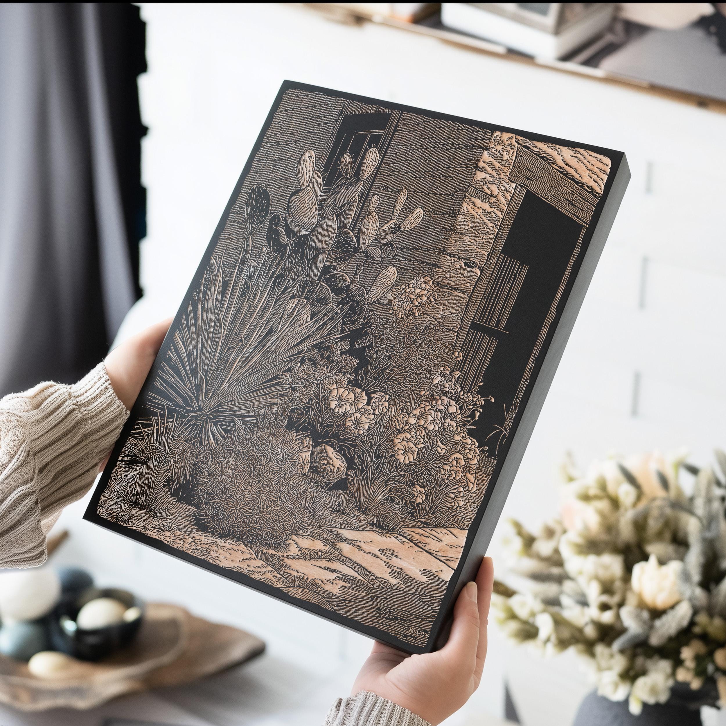 Desert Home Garden Engraved Illustration – Benoit's Design Co.