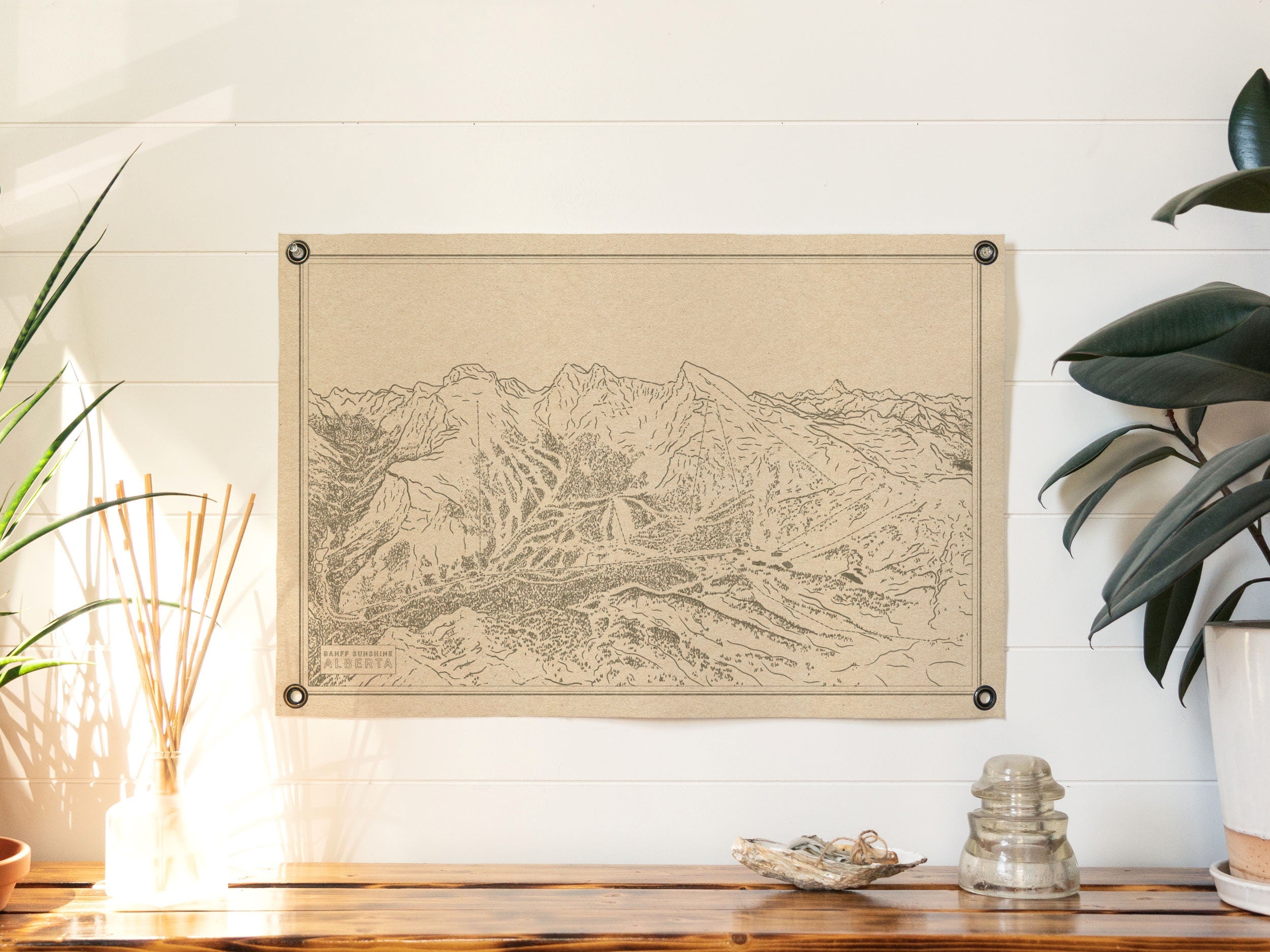 Banff Sunshine, Alberta Canada Felt Banner – Benoit's Design Co.