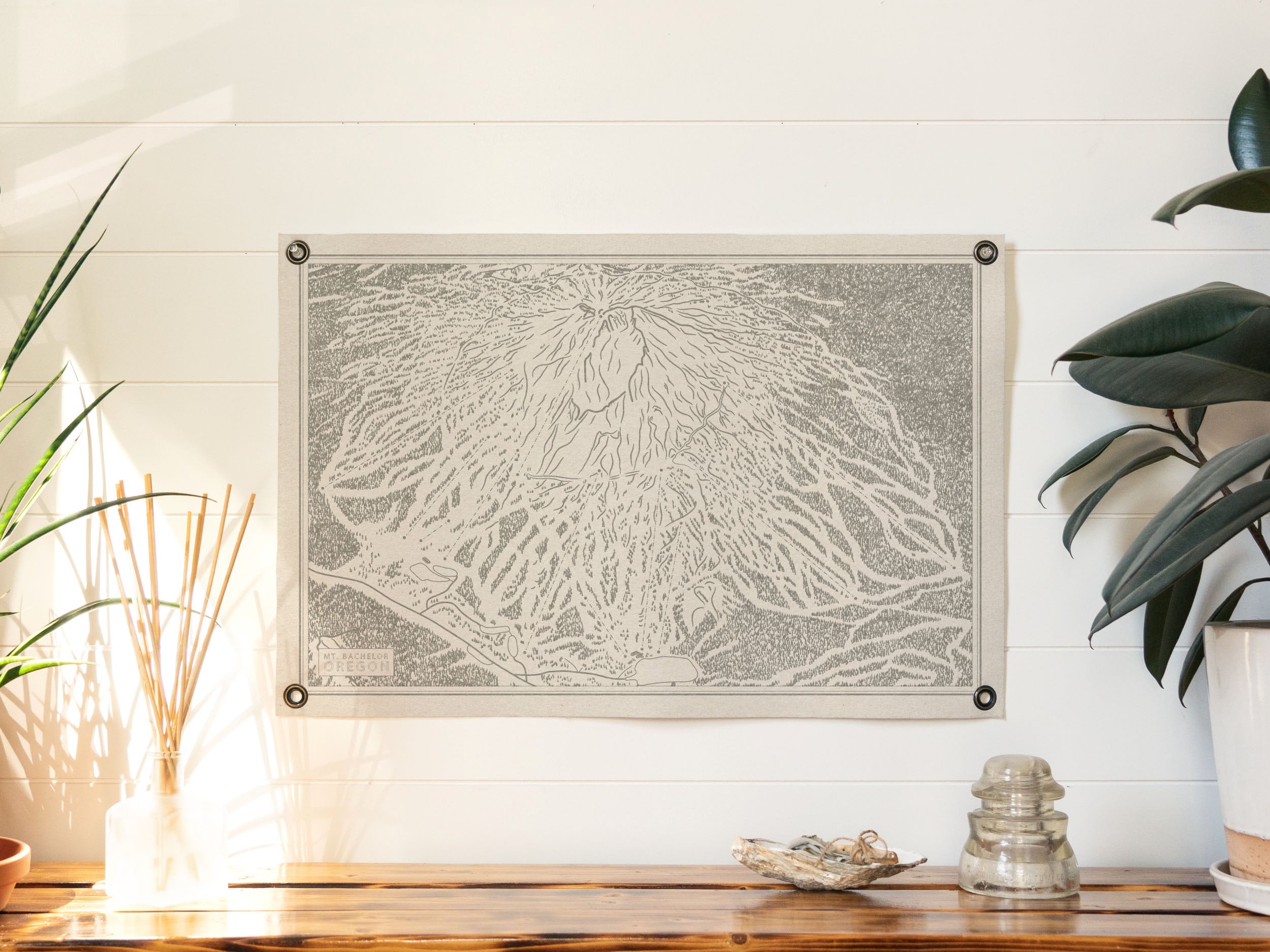 Mount Hood Meadows, Oregon Felt Banner – Benoit's Design Co.