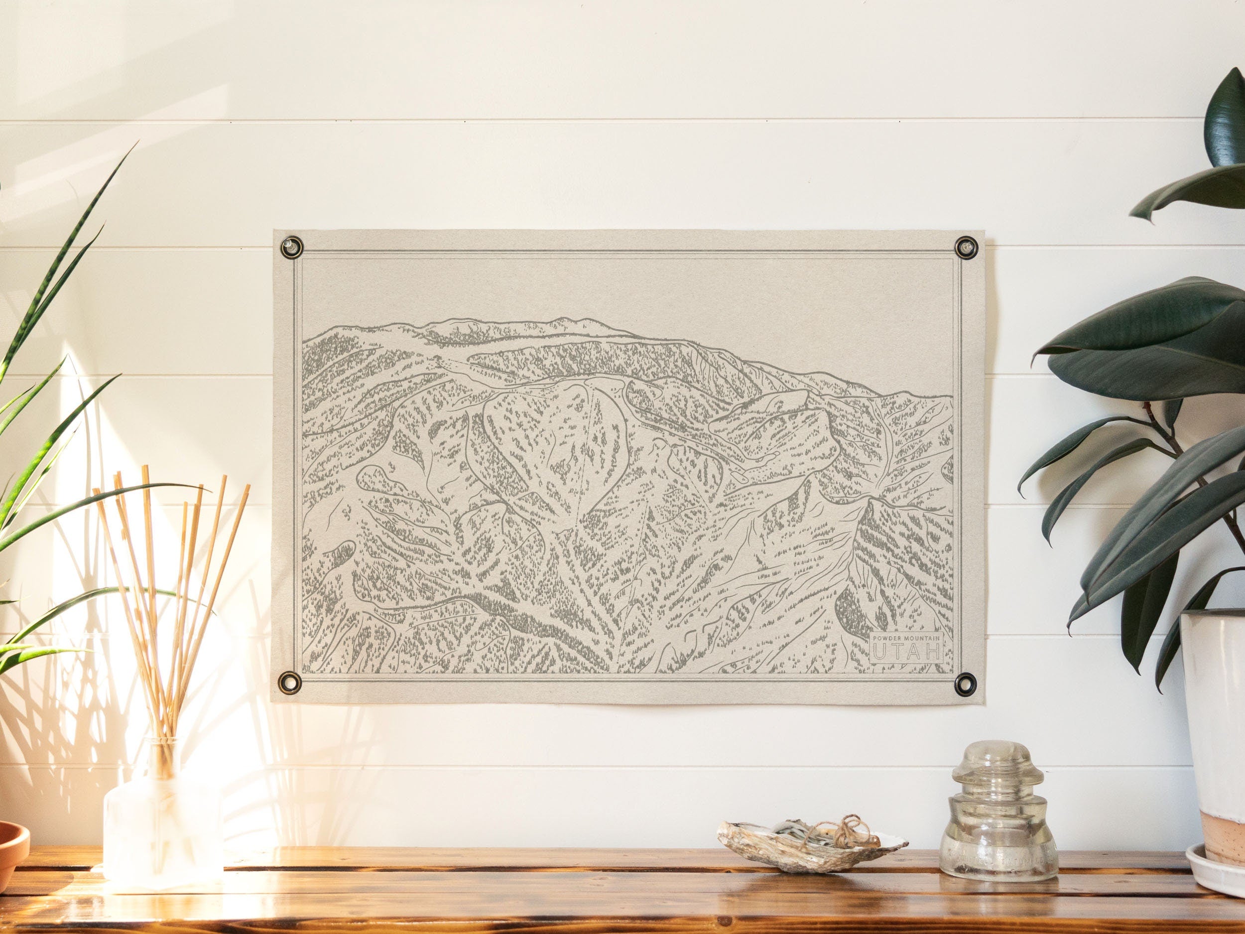 Powder Mountain, Utah Felt Banner – Benoit's Design Co.