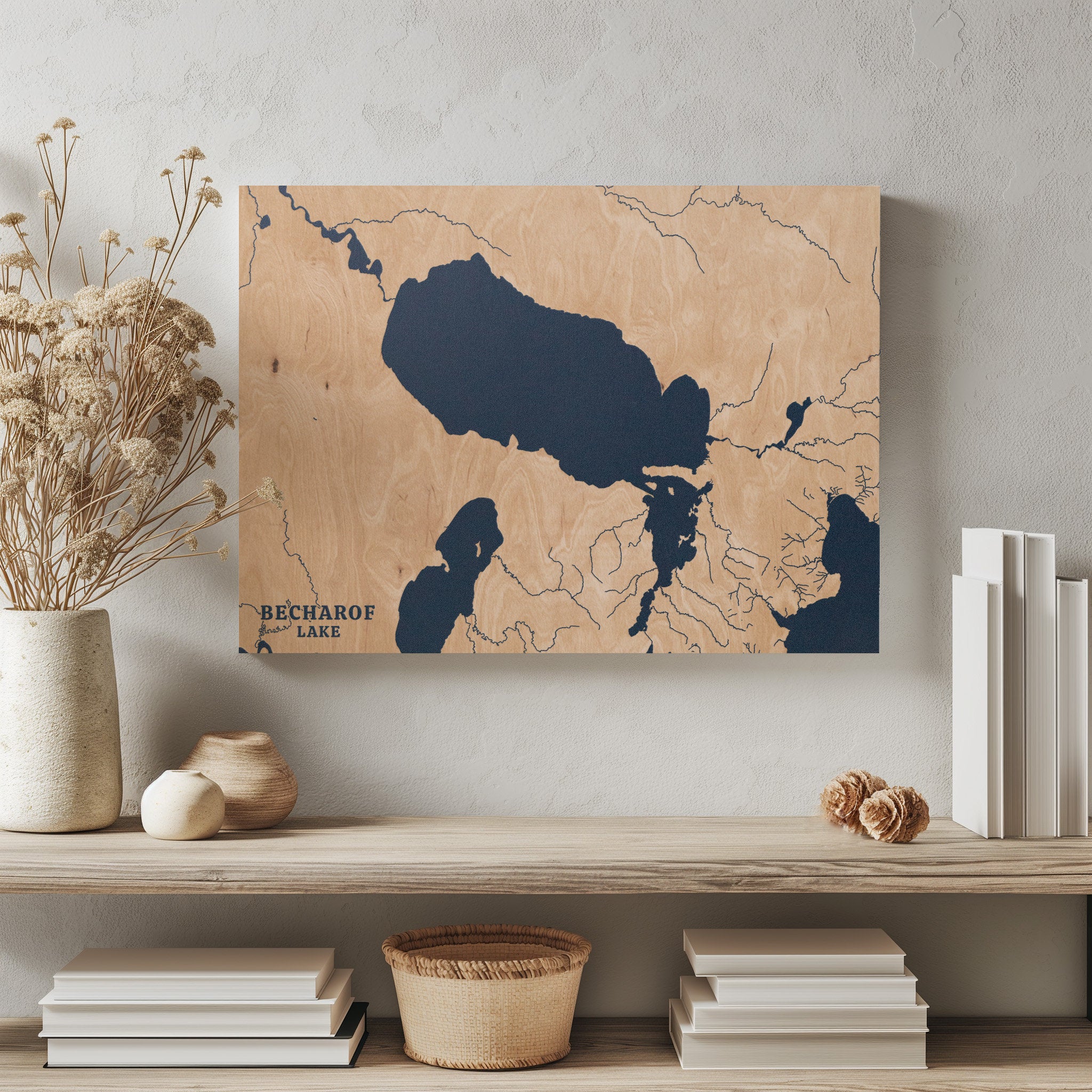 Becharof Lake, Alaska Lake Map – Benoit's Design Co.