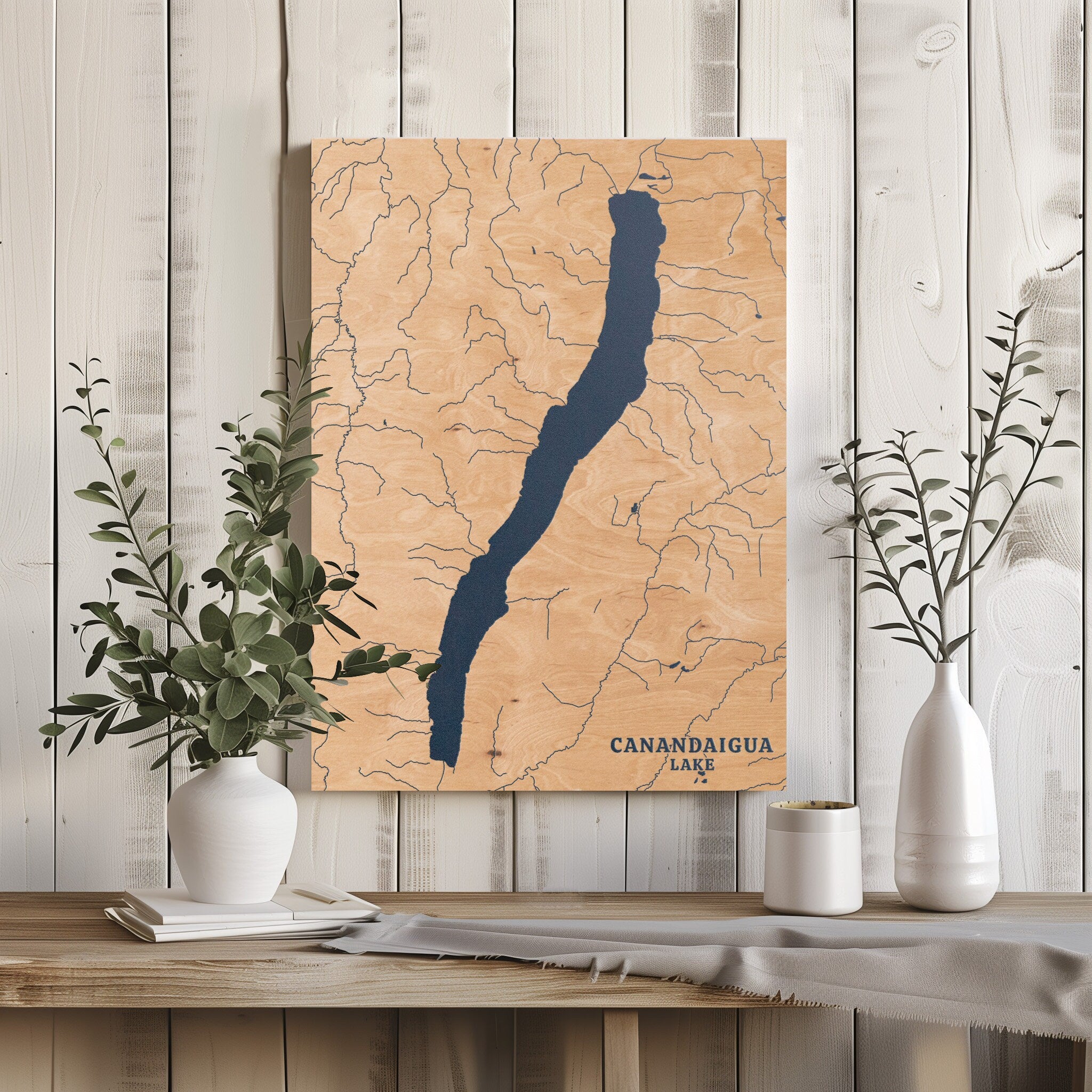 Canandaigua Lake, New York Lake Map – Benoit's Design Co.