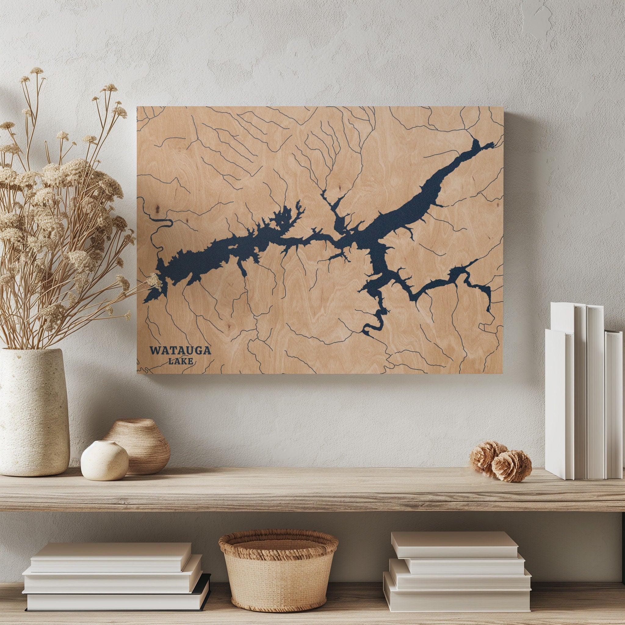 Watauga Lake, Tennessee Lake Map – Benoit's Design Co.