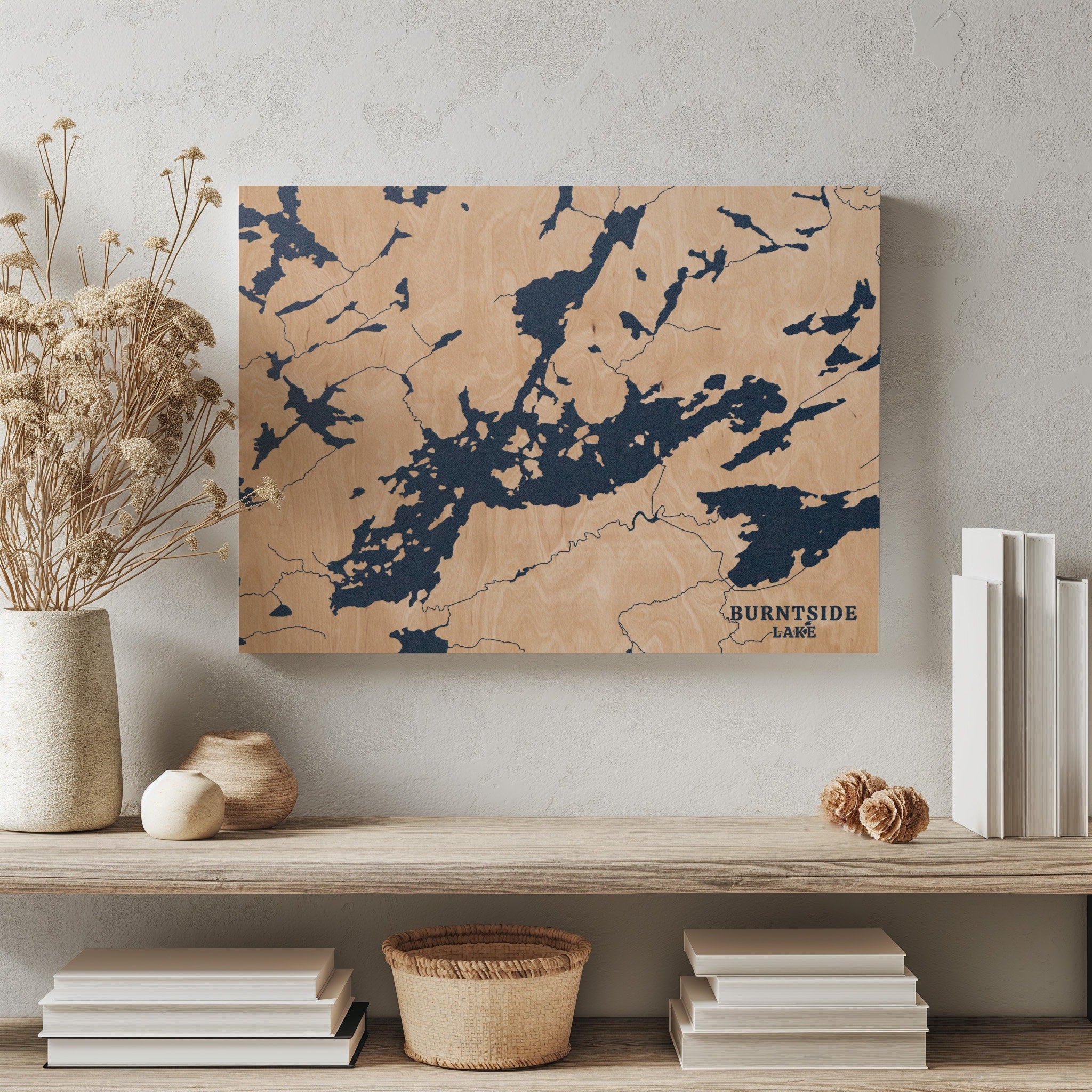 Burntside Lake, Minnesota Lake Map – Benoit's Design Co.