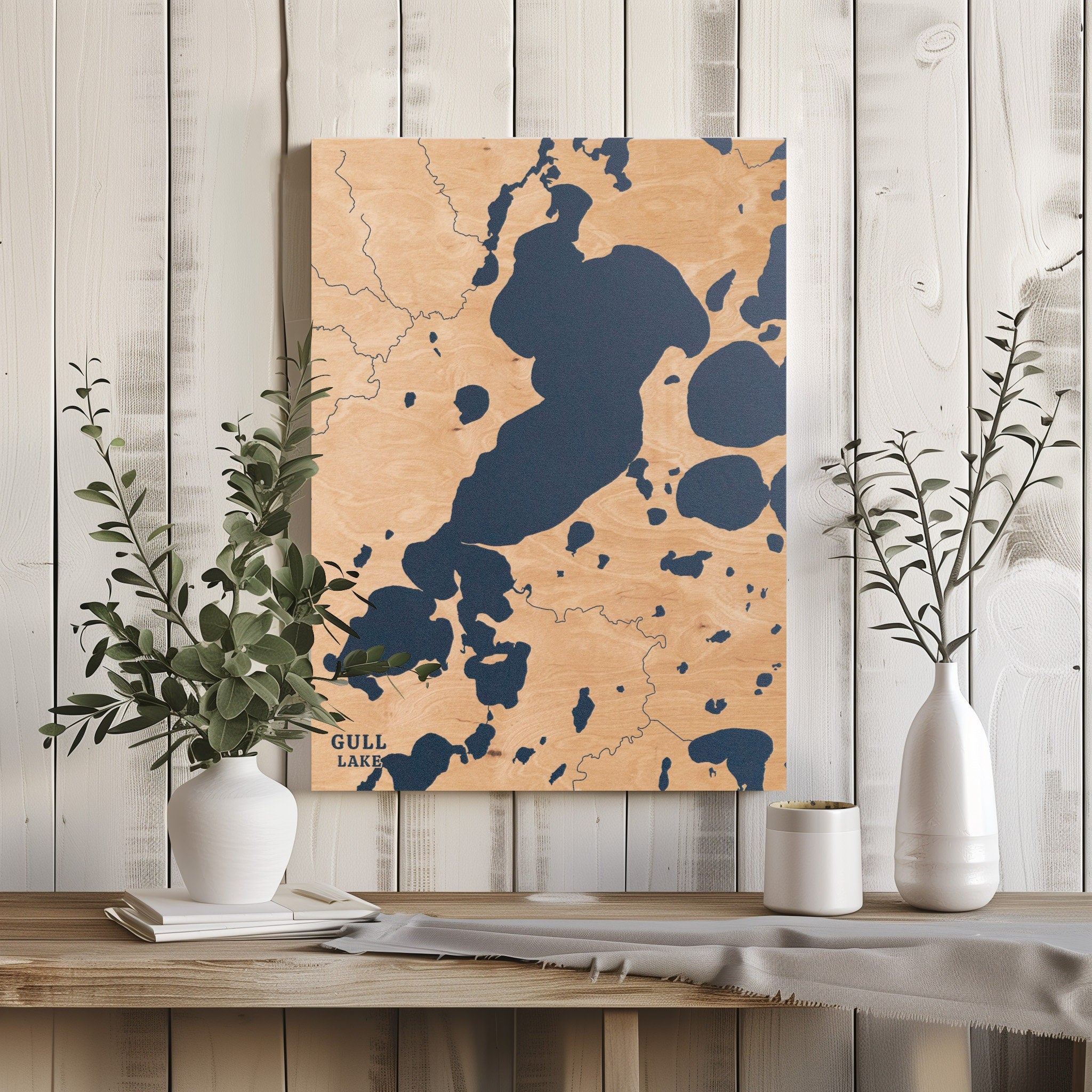 Gull Lake, Minnesota Lake Map – Benoit's Design Co.