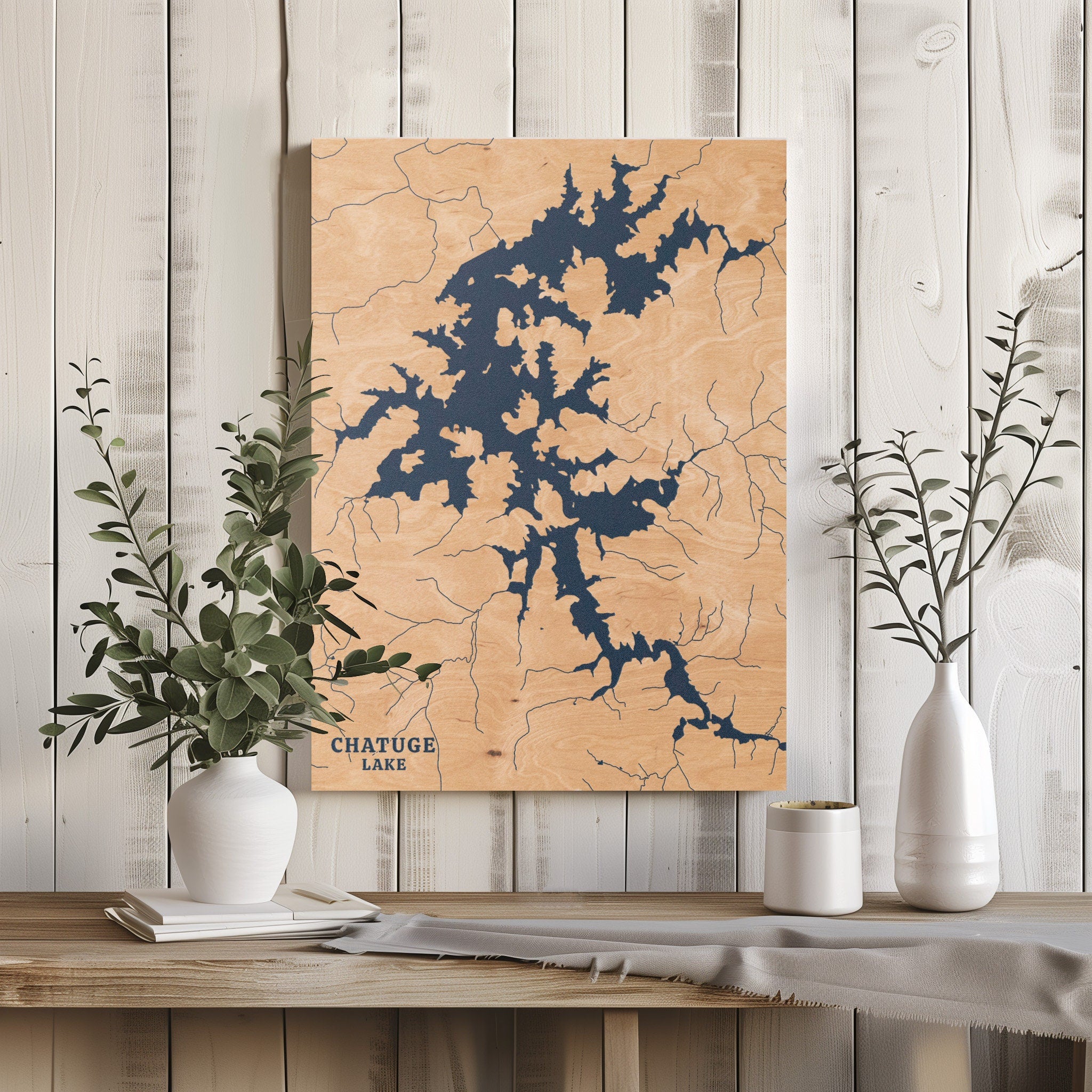 Chatuge Lake, North Carolina Lake Map – Benoit's Design Co.