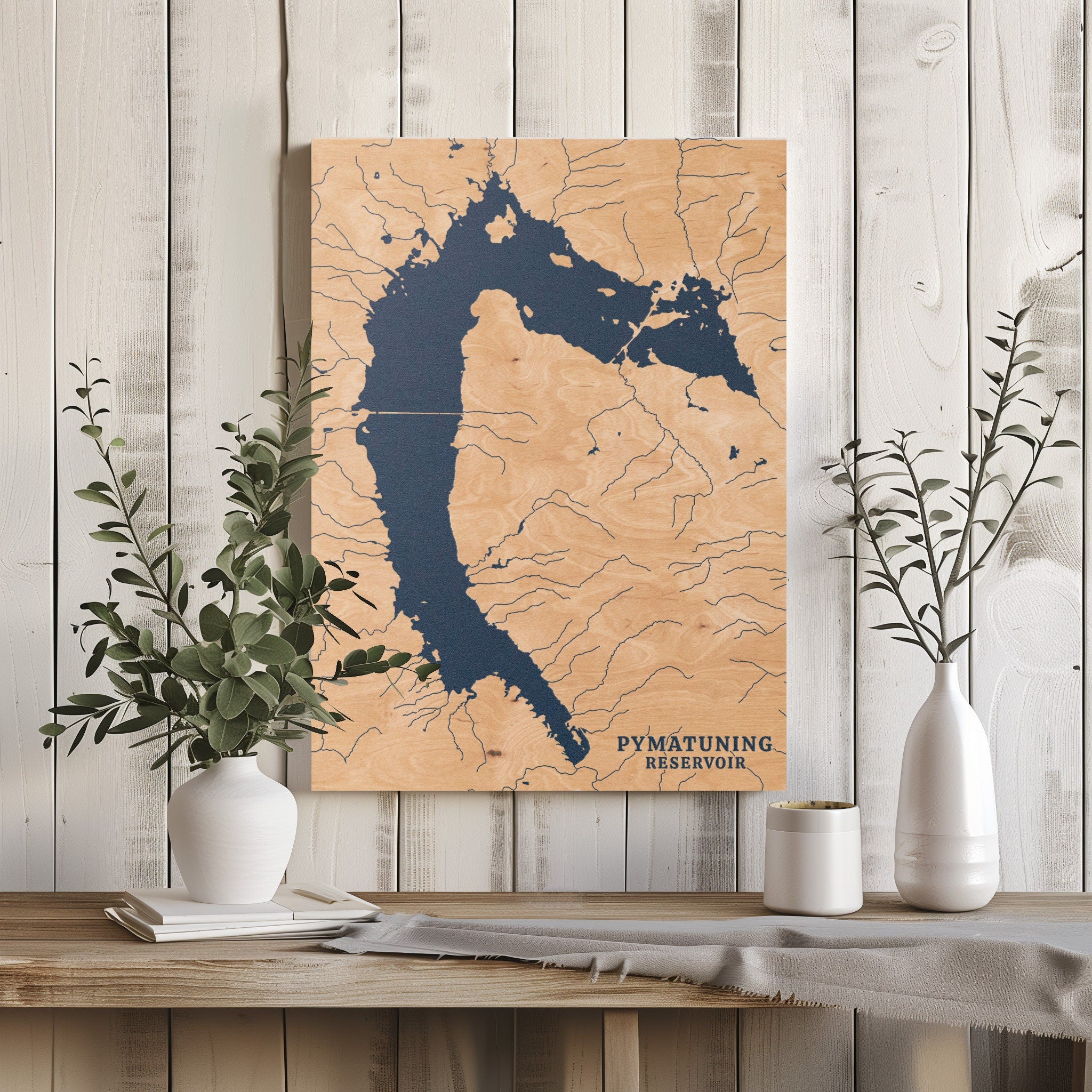Pymatuning Reservoir, Pennsylvania Lake Map – Benoit's Design Co.