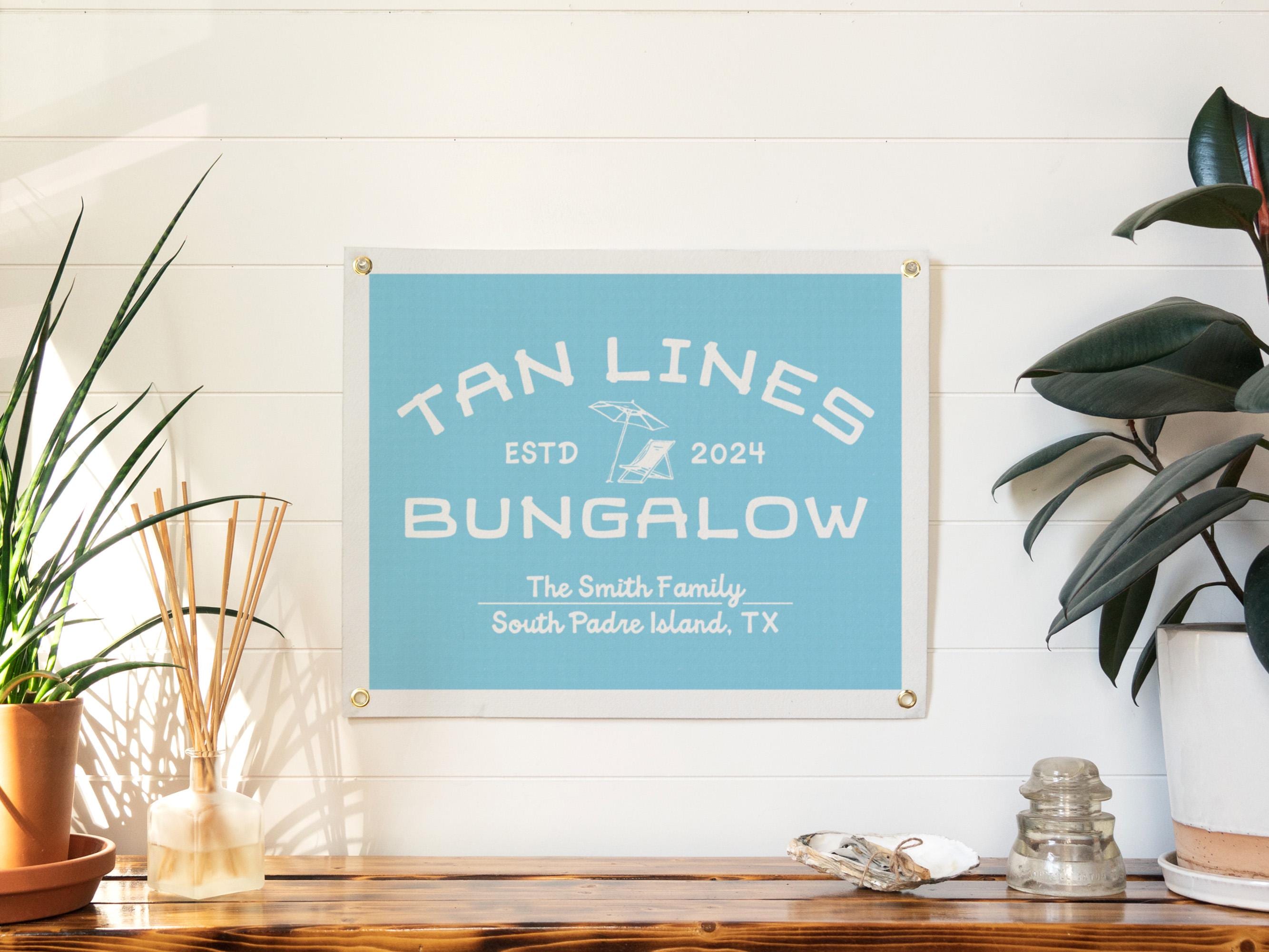 Custom Beach Theme Name Sign Felt Camp Banner – Benoit's Design Co.