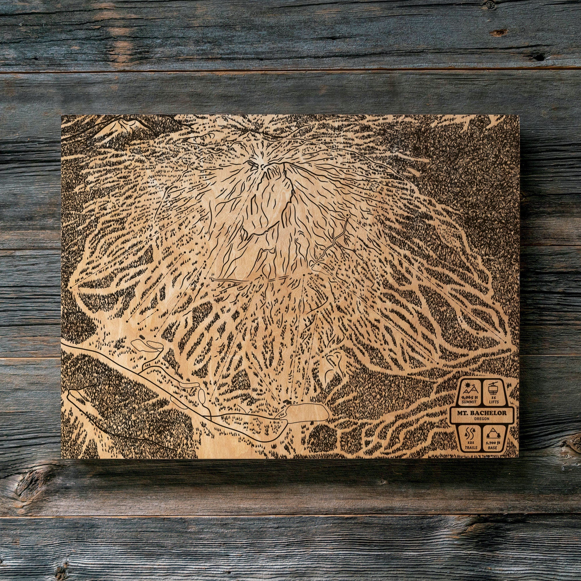 Mount Bachelor, Oregon Ski Trail Map – Benoit's Design Co.