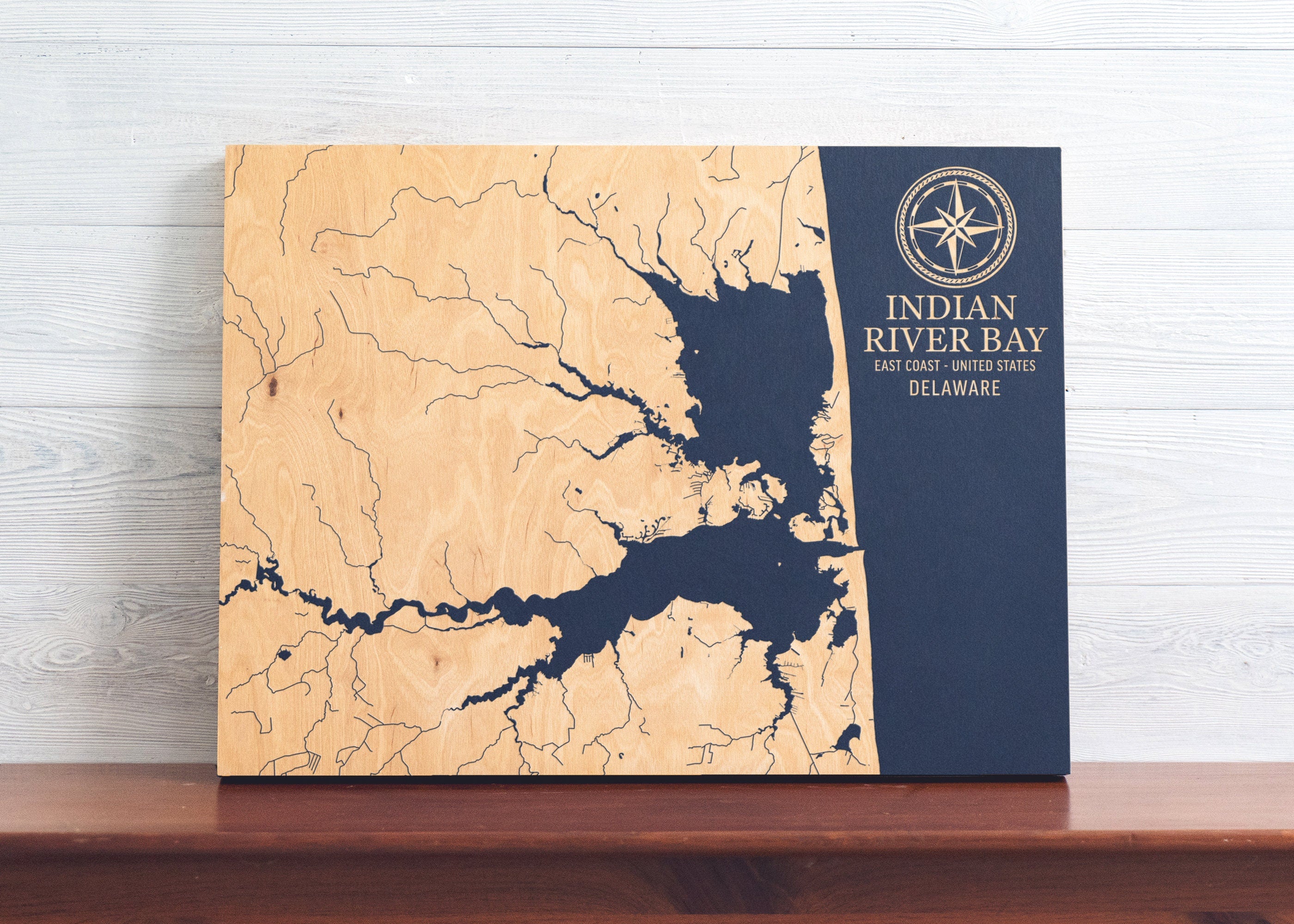 Indian River Bay, Delaware Map Coast Chart – Benoit's Design Co.