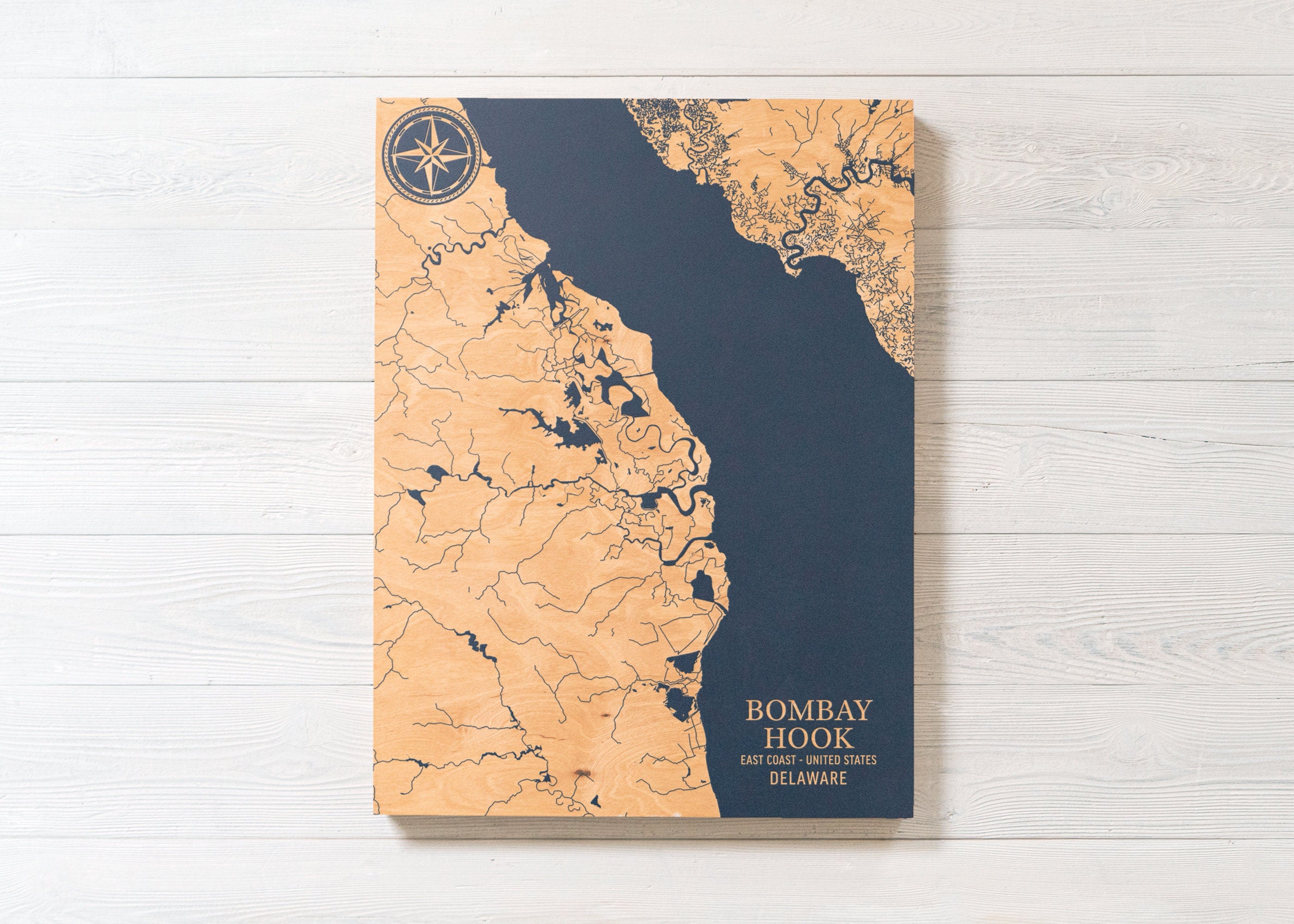 Bombay Hook, Delaware Map Coast Chart – Benoit's Design Co.