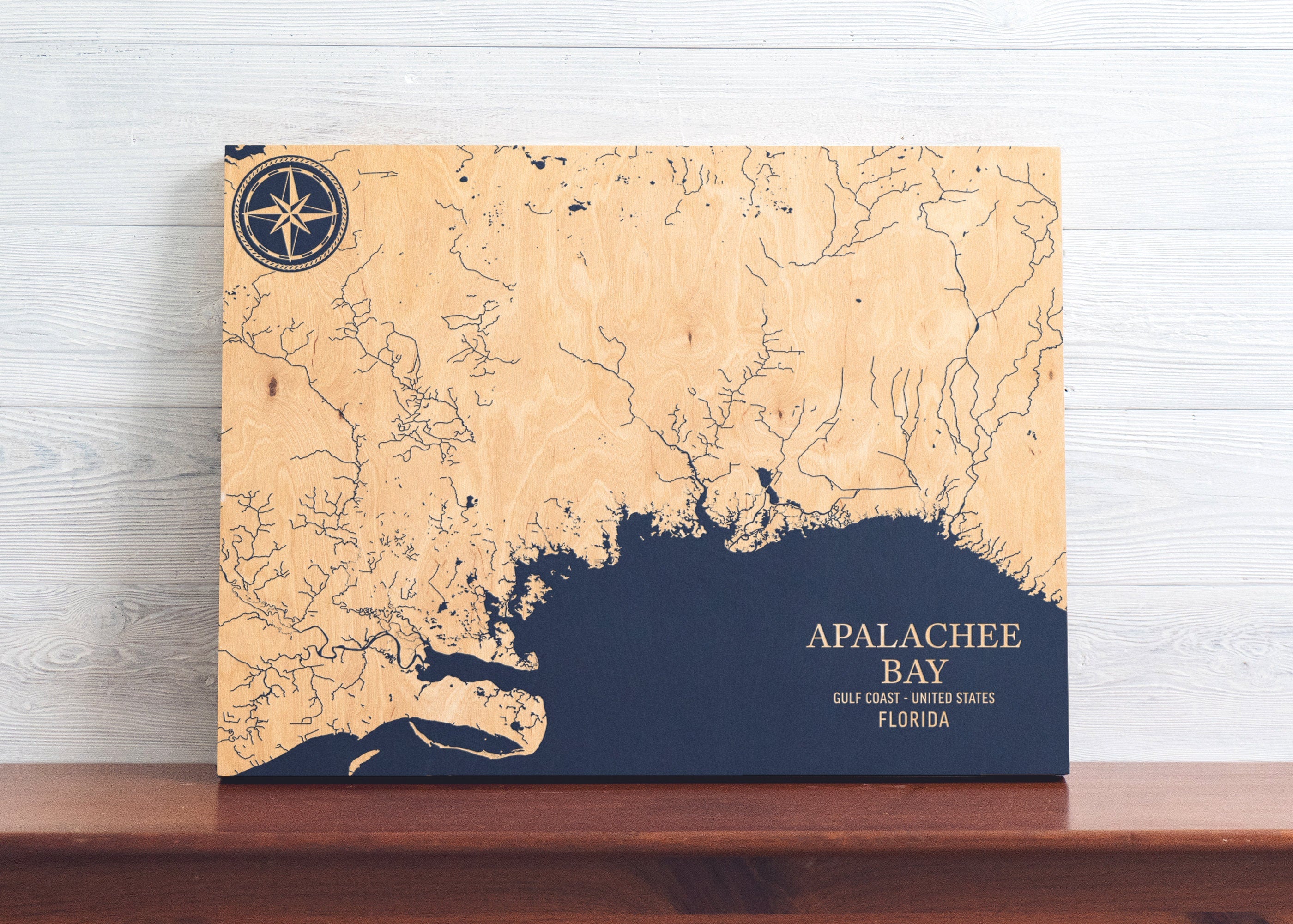 Apalachee Bay, Florida Map Coast Chart – Benoit's Design Co.