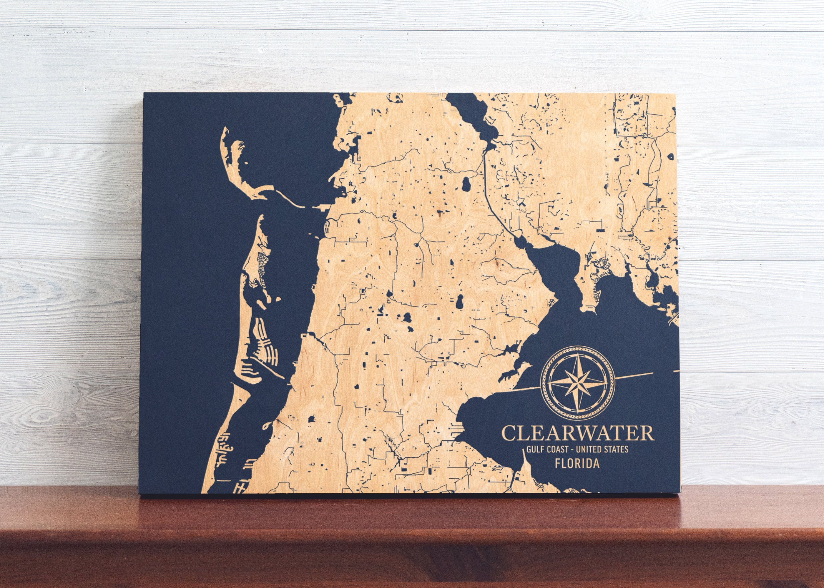Clearwater, Florida Map Coast Chart – Benoit's Design Co.