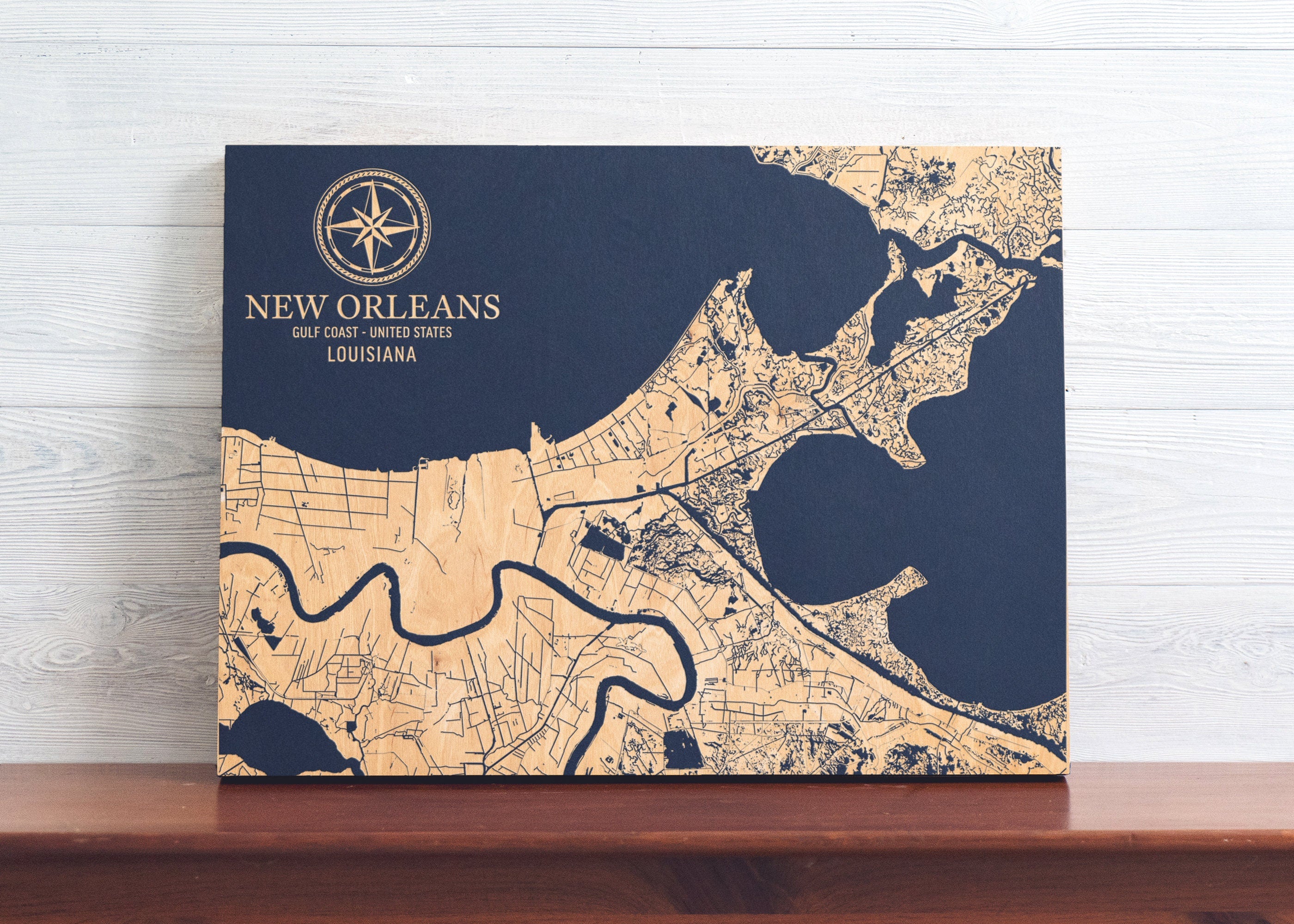 New Orleans, Louisiana Map Coast Chart – Benoit's Design Co.