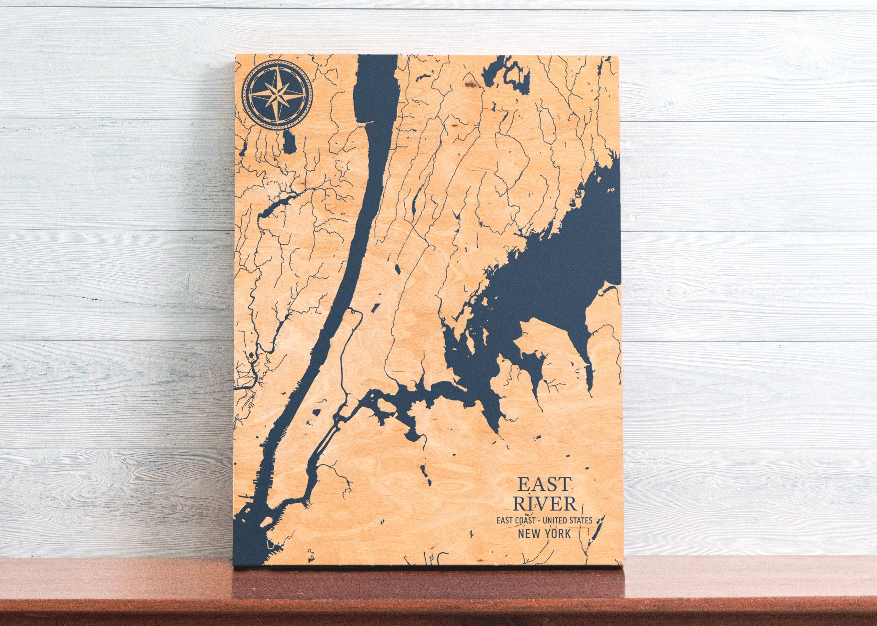 East River, New York Map Coast Chart – Benoit's Design Co.