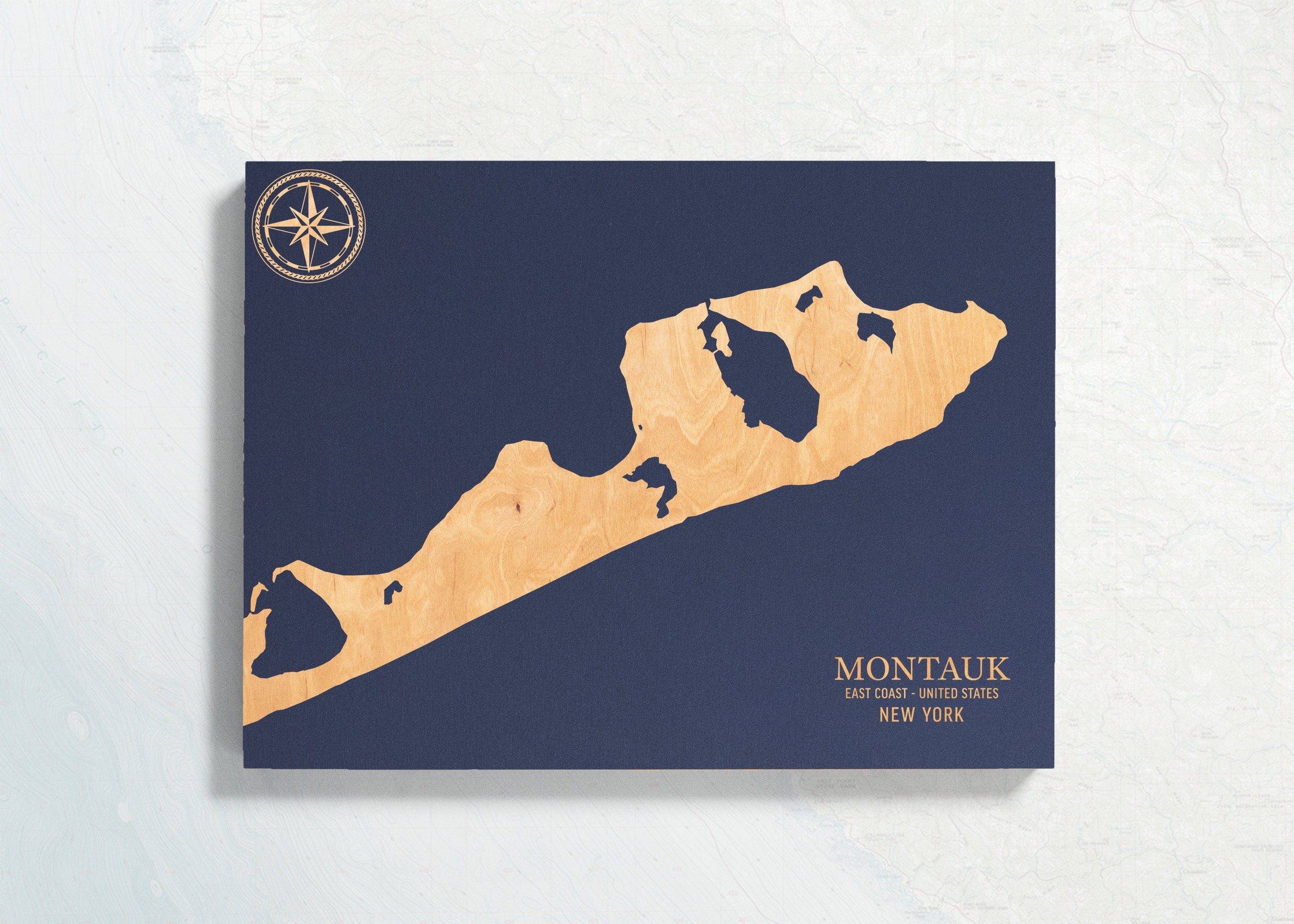 Montauk, New York Map Coast Chart – Benoit's Design Co.