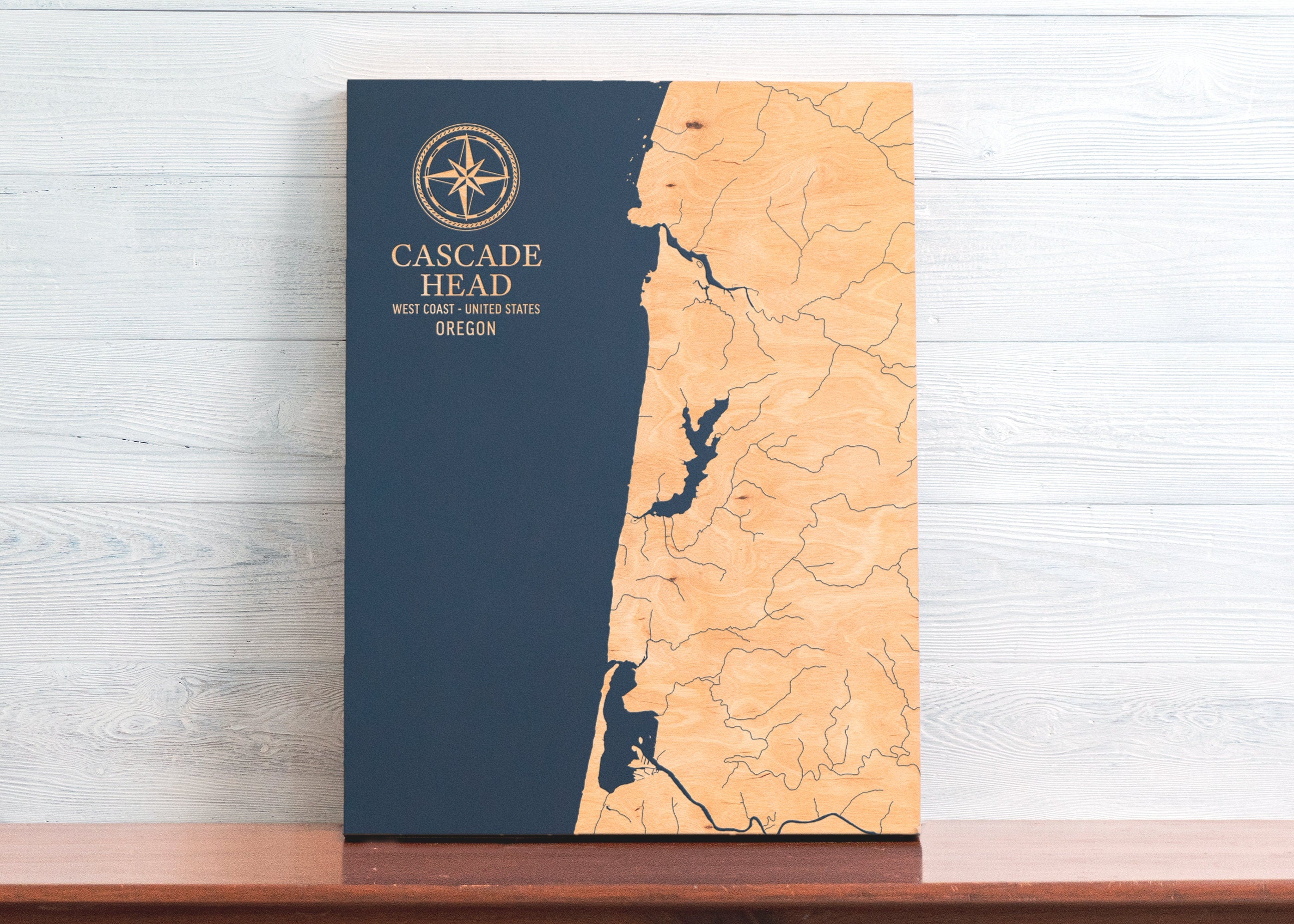 Cascade Head, Oregon Map Coast Chart – Benoit's Design Co.