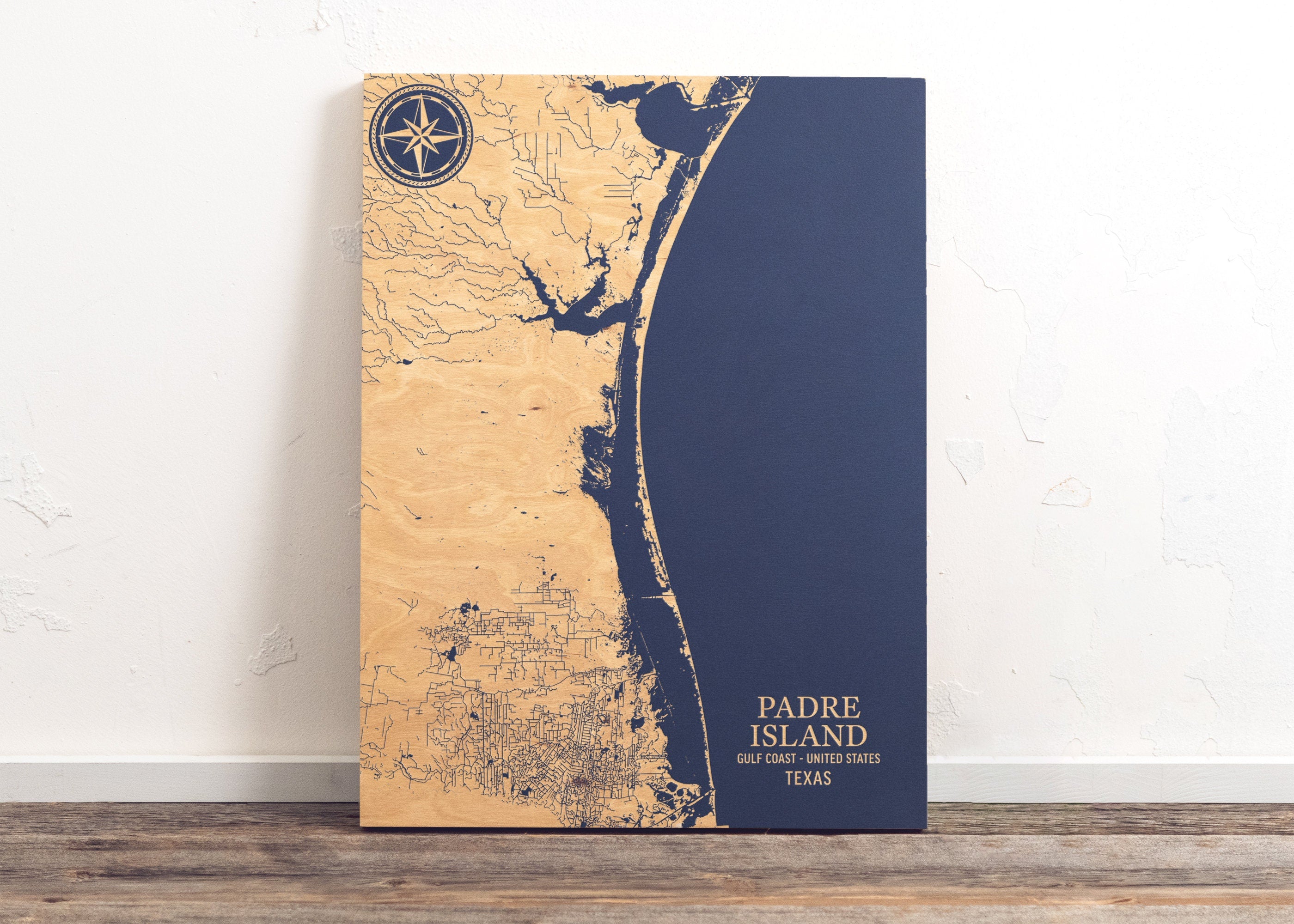 Padre Island, Texas Map Coast Chart – Benoit's Design Co.