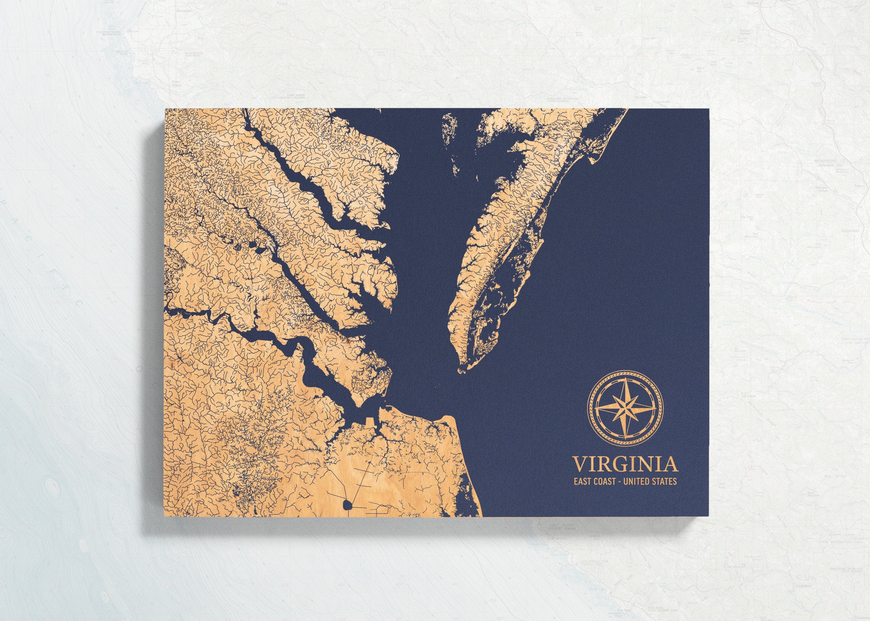 Virginia Coast Map Coast Chart – Benoit's Design Co.