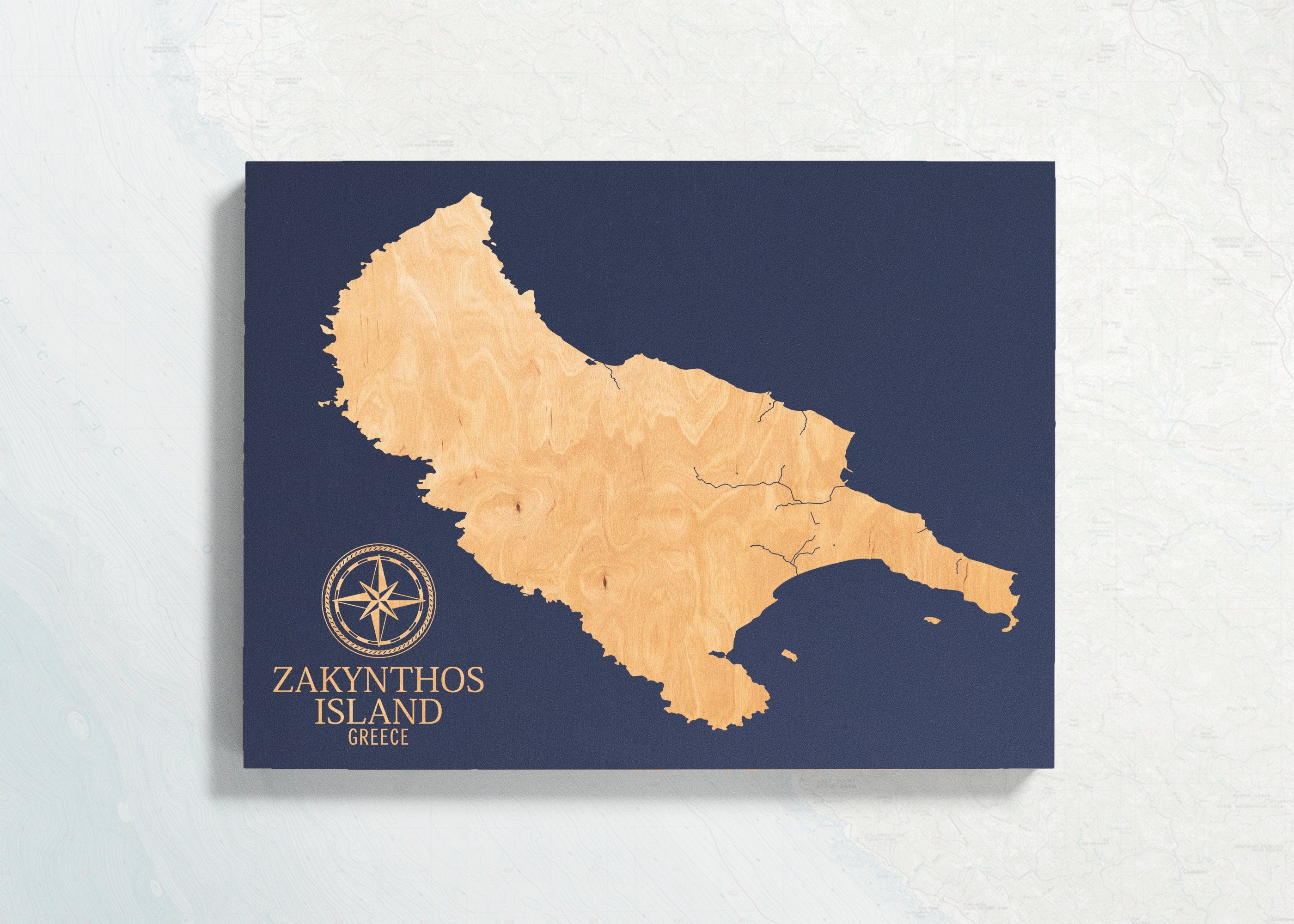 Zakynthos Island, Greece Map – Benoit's Design Co.