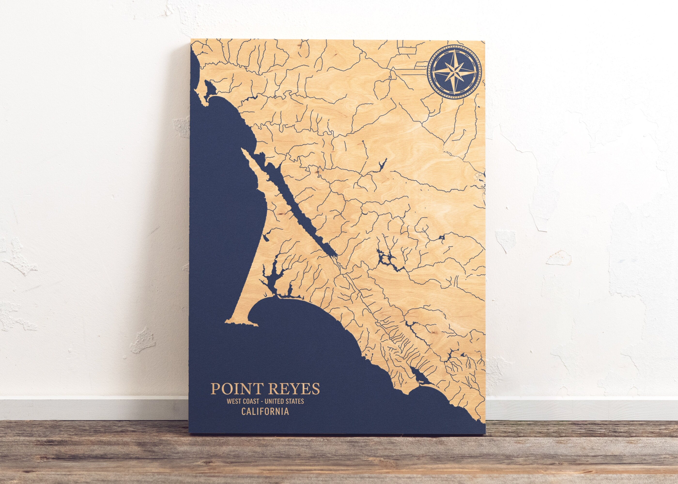 Point Reyes, California Map Coast Chart – Benoit's Design Co.