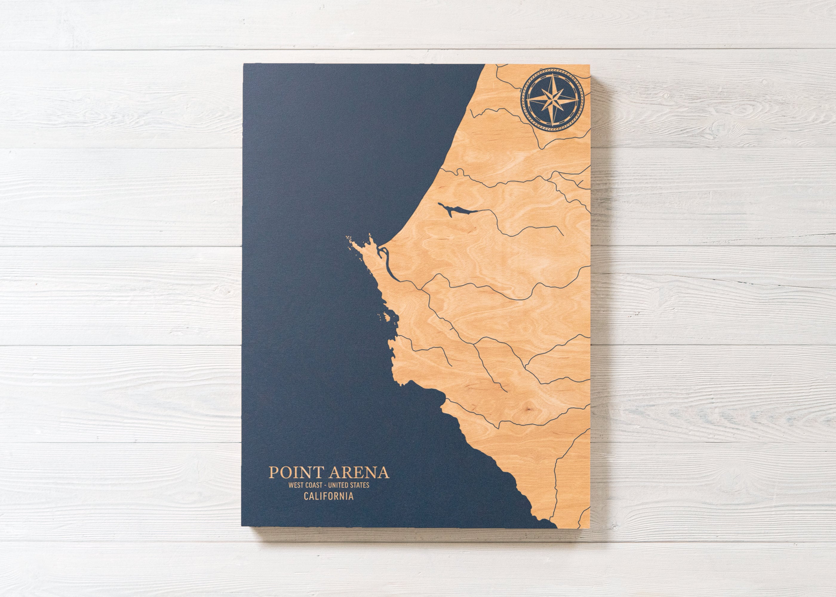 Point Arena, California Map Coast Chart – Benoit's Design Co.