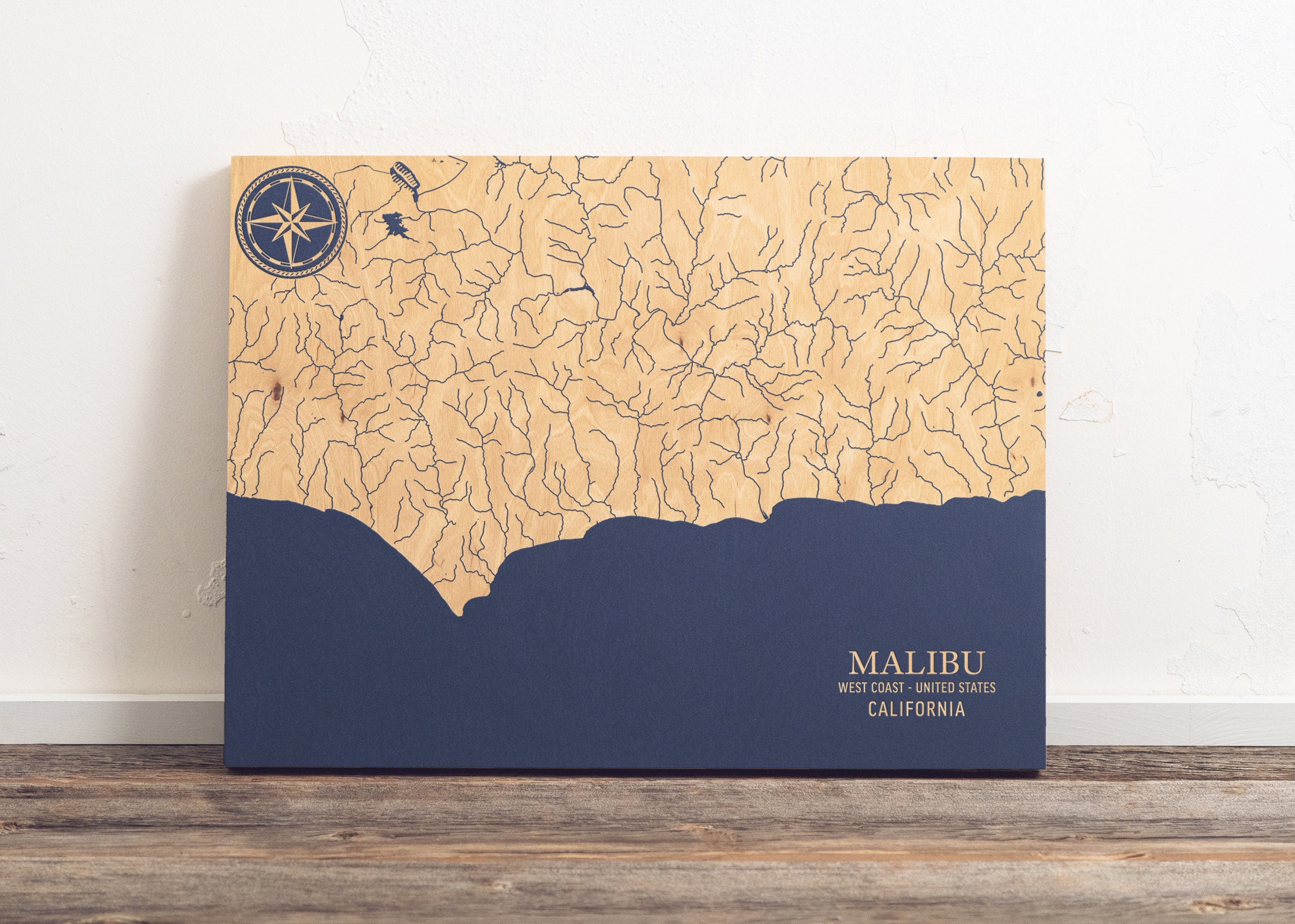 Malibu, California Map Coast Chart – Benoit's Design Co.