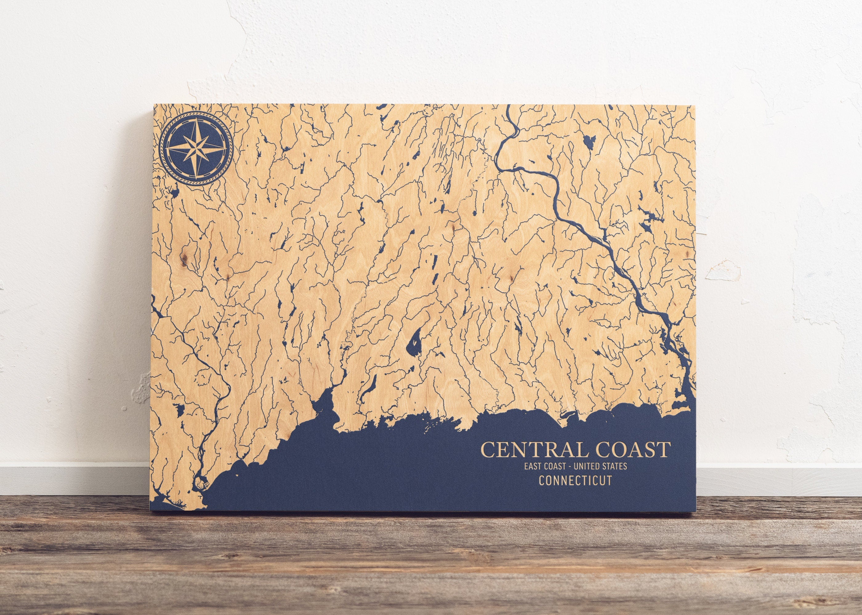 Central Connecticut Coast Map Coast Chart – Benoit's Design Co.