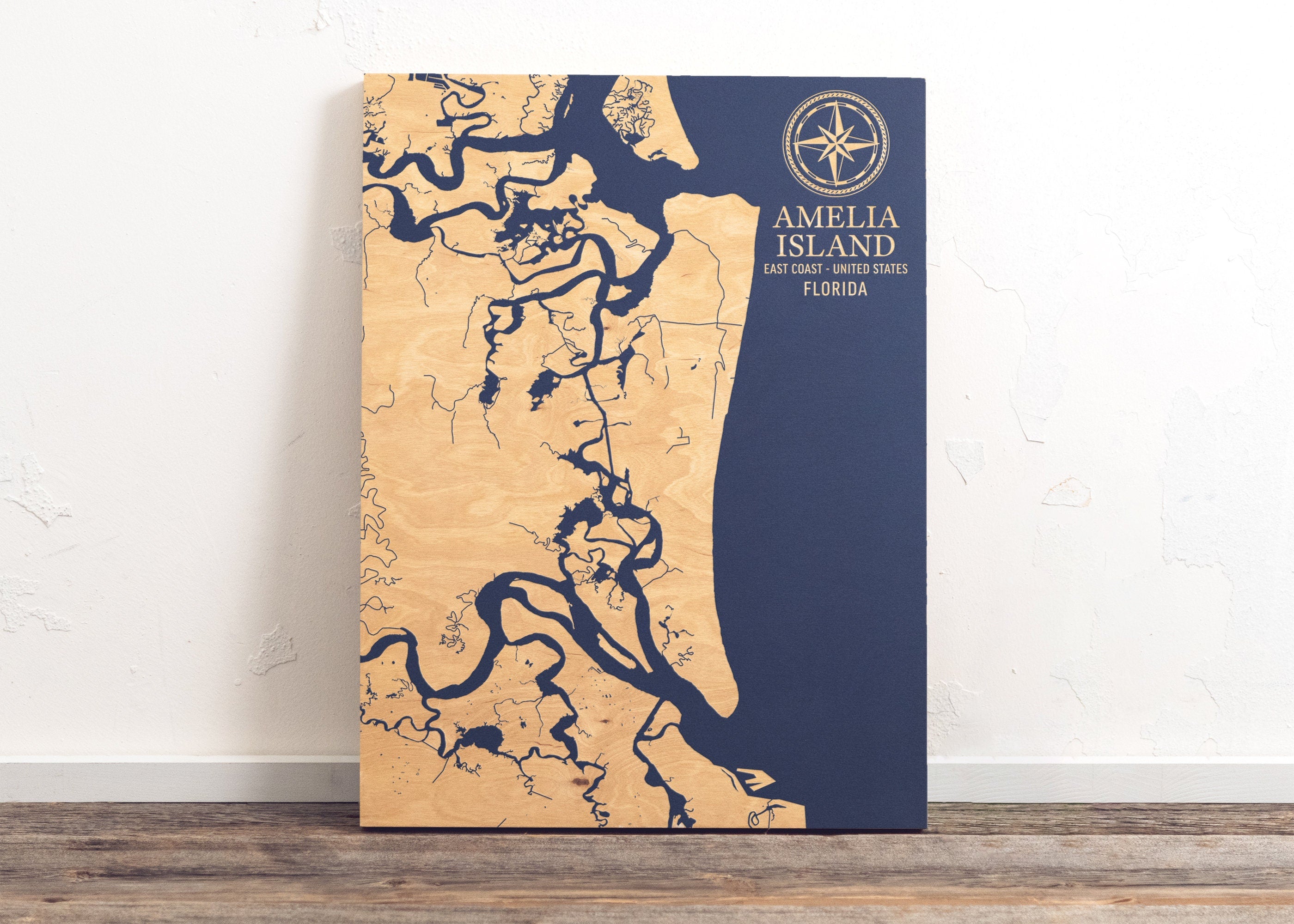 Amelia Island, Florida Map Coast Chart – Benoit's Design Co.