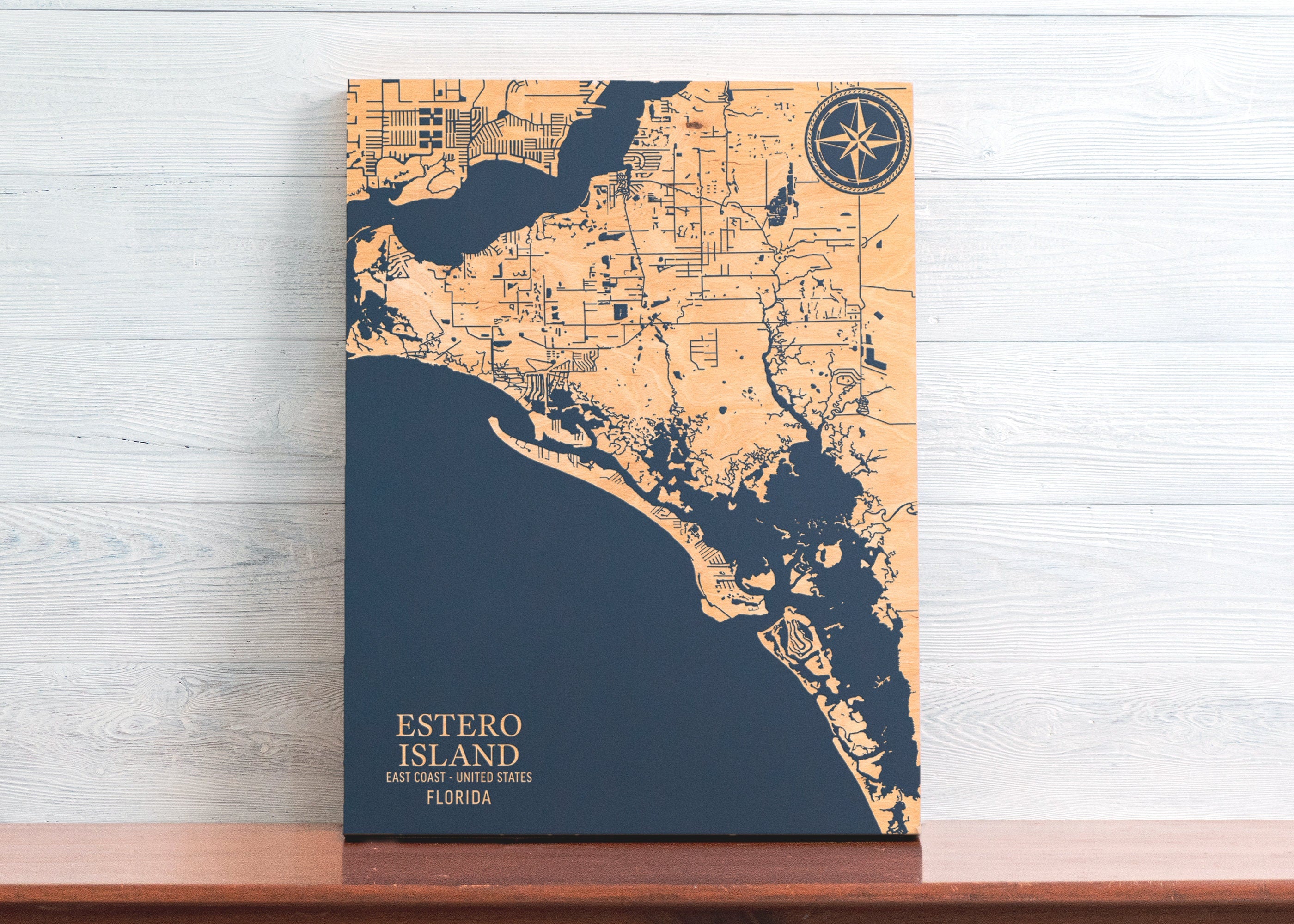 Estero Island, Florida Map Coast Chart – Benoit's Design Co.