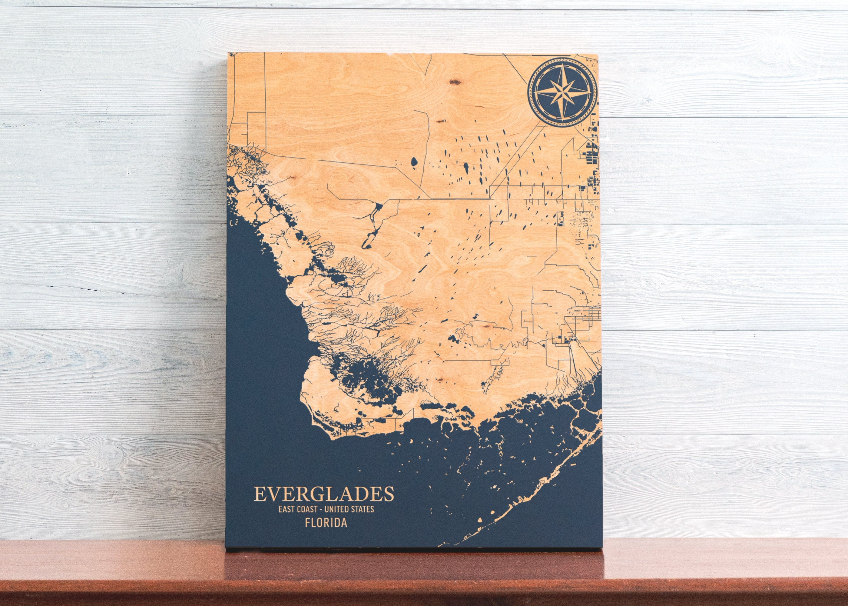 Old Florida Everglades Map Antique Map South Florida Miami And