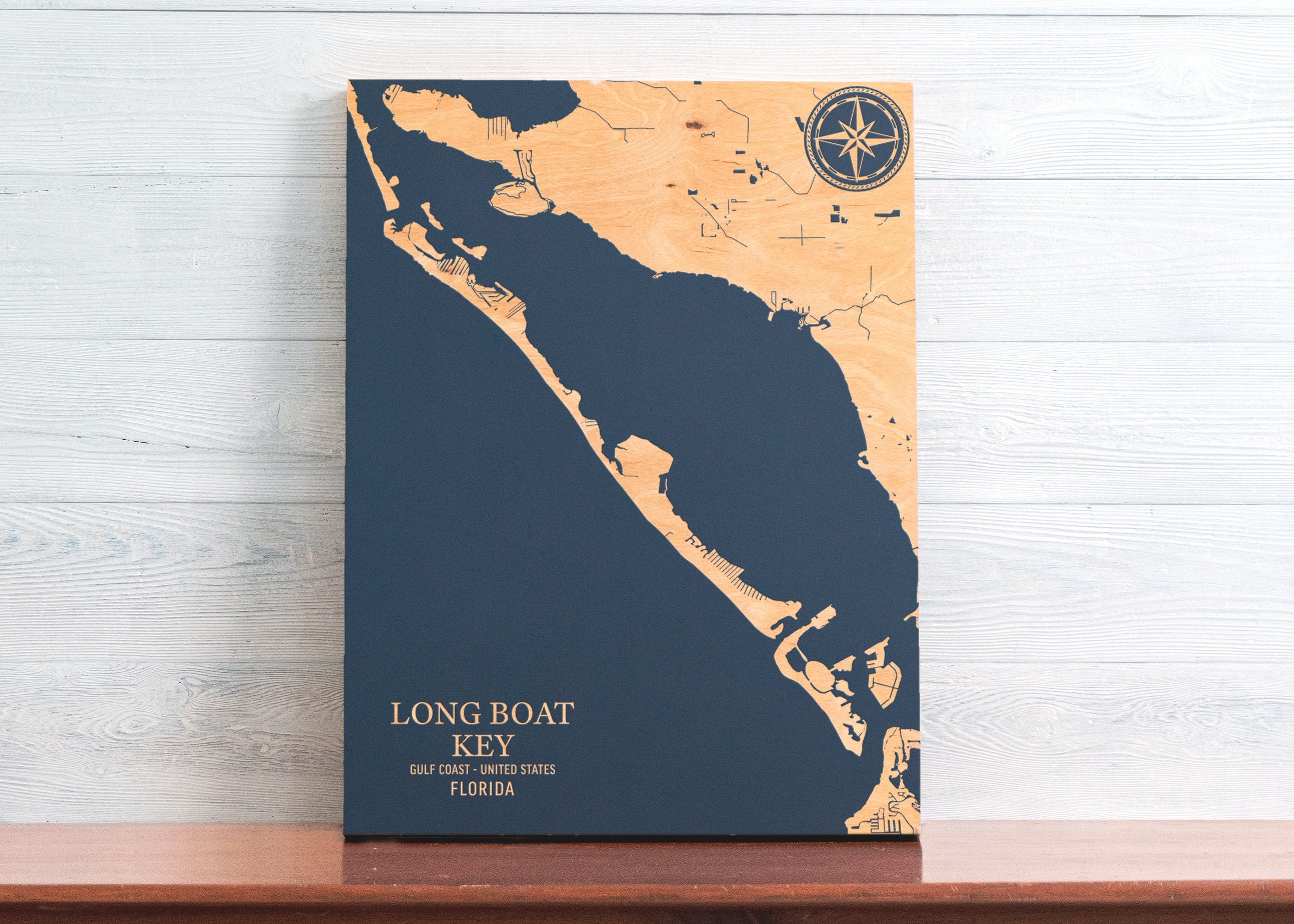 Longboat Key, Florida Map Coast Chart – Benoit's Design Co.
