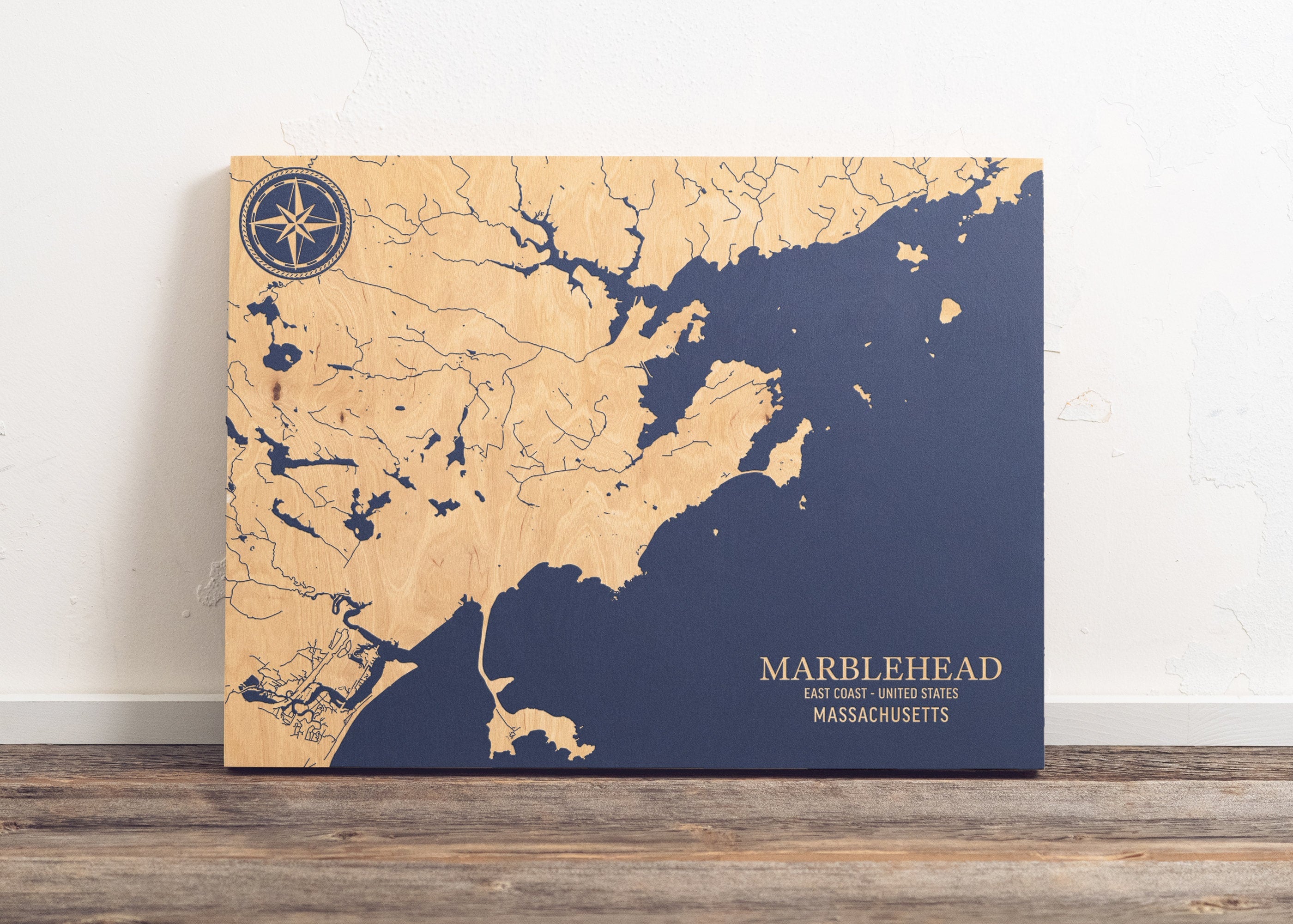Marblehead, Massachusetts Map Coast Chart – Benoit's Design Co.