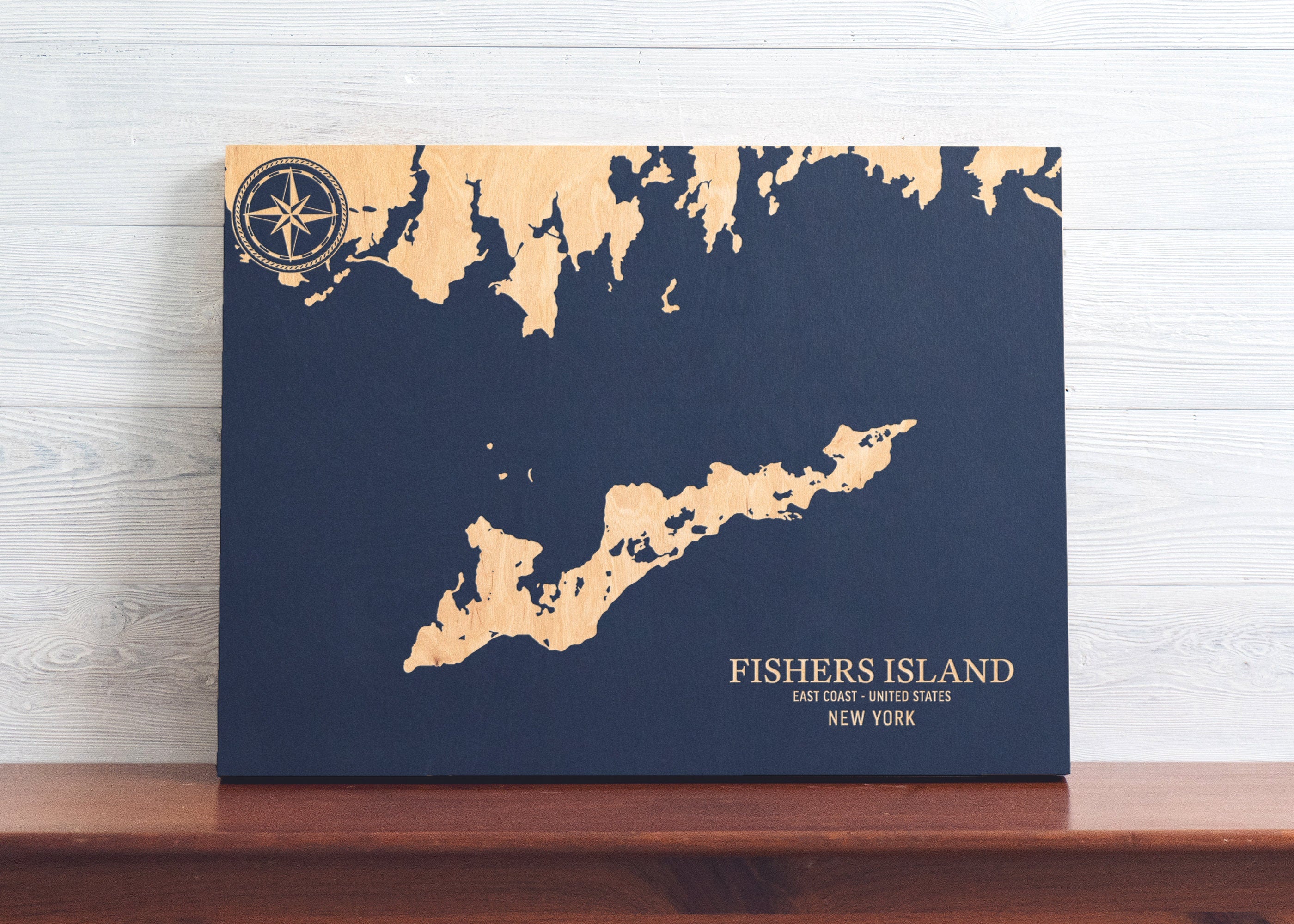 Fishers Island, New York Map Coast Chart – Benoit's Design Co.