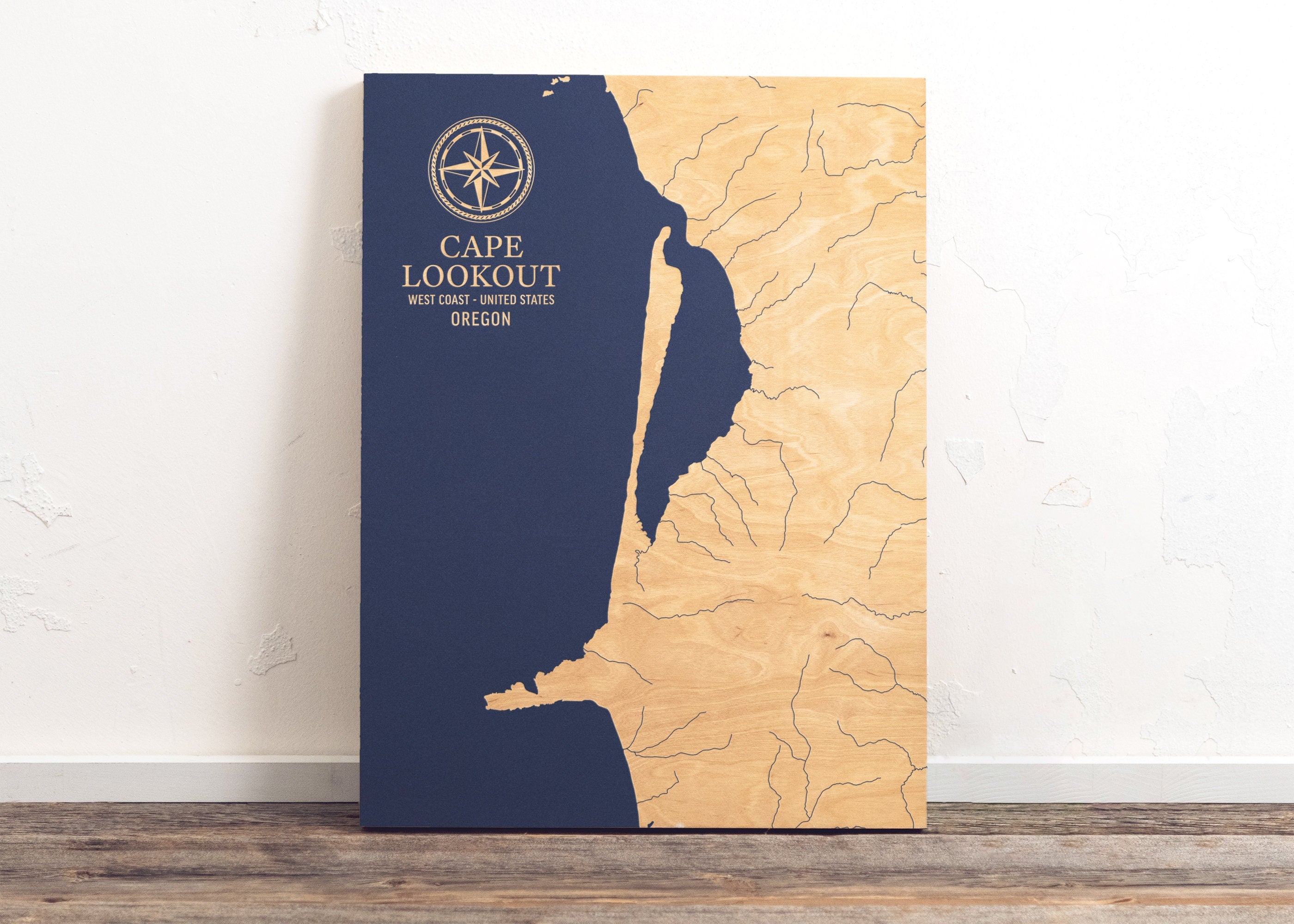 Cape Lookout, Oregon Map Coast Chart – Benoit's Design Co.