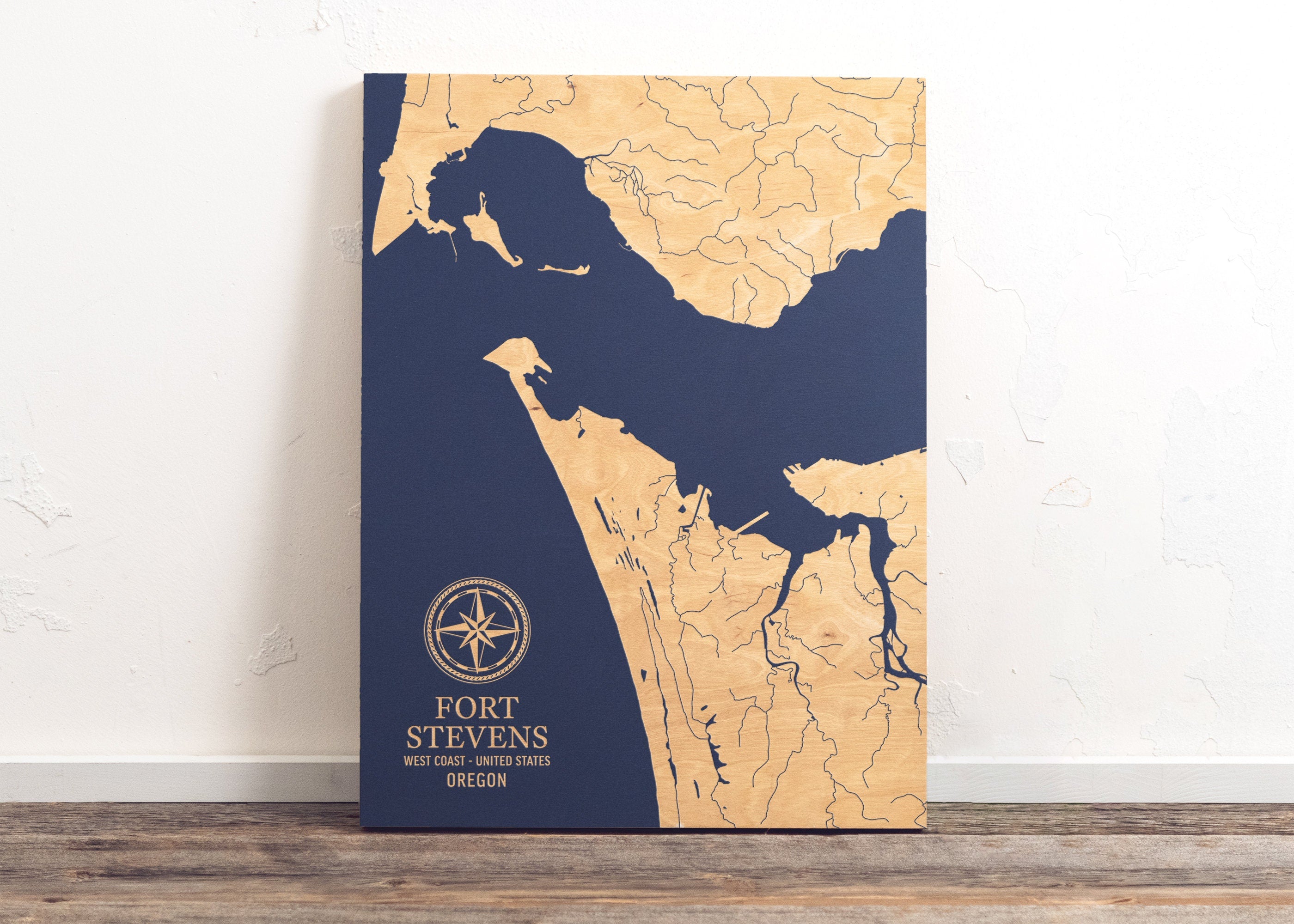 Fort Stevens, Oregon Map Coast Chart – Benoit's Design Co.