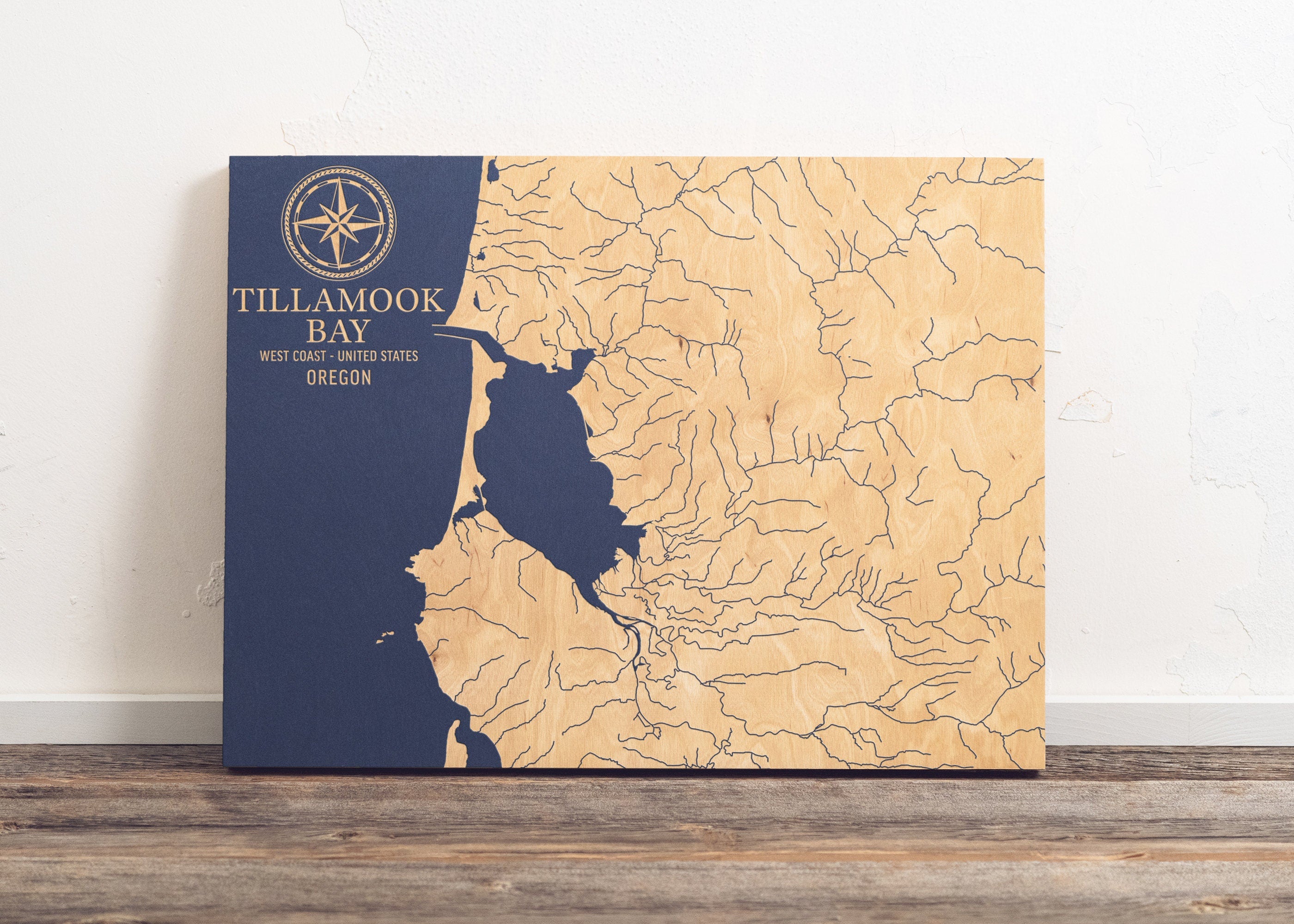 Tillamook Bay, Oregon Map Coast Chart – Benoit's Design Co.
