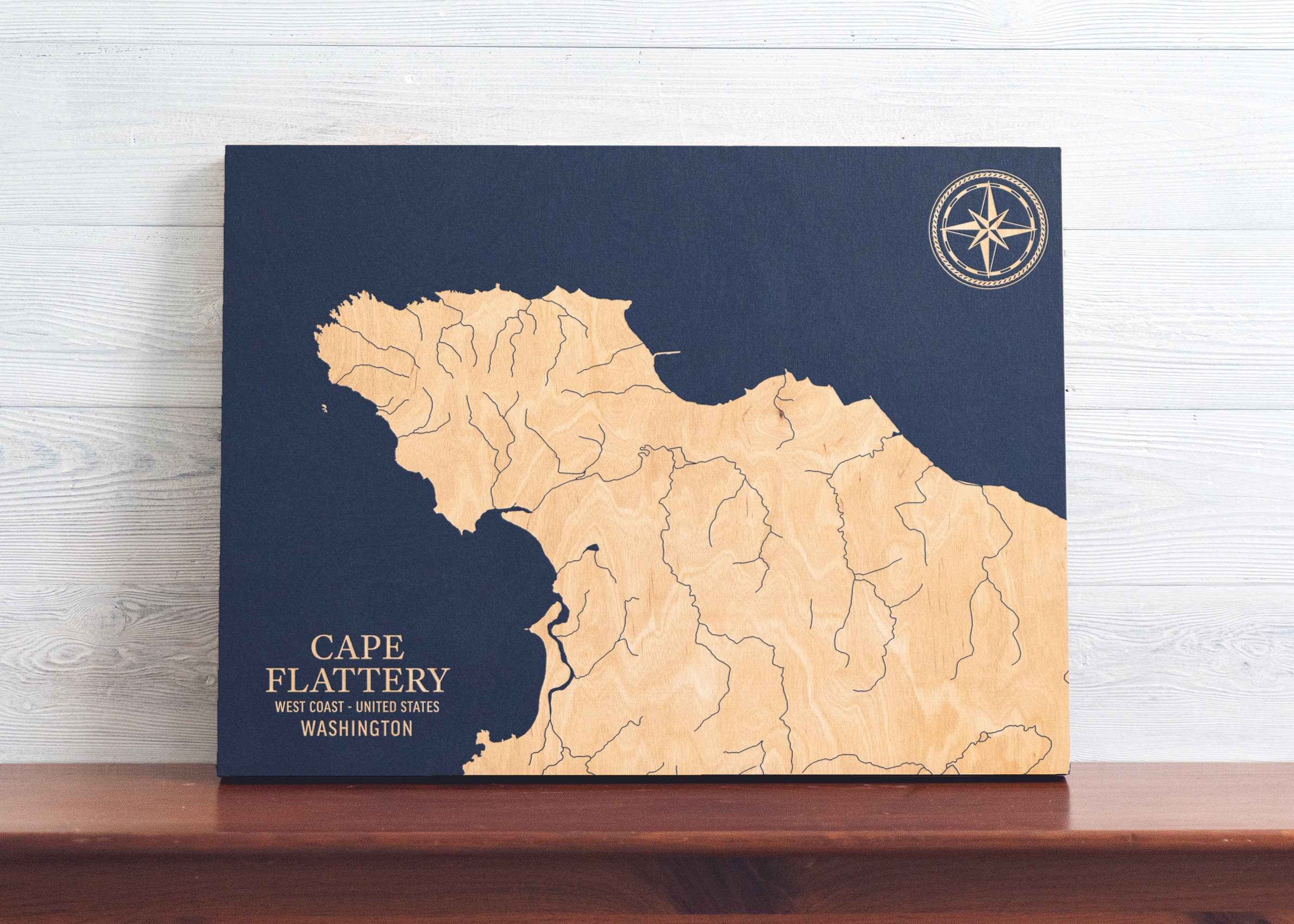 Cape Flattery, Washington Map Coast Chart – Benoit's Design Co.