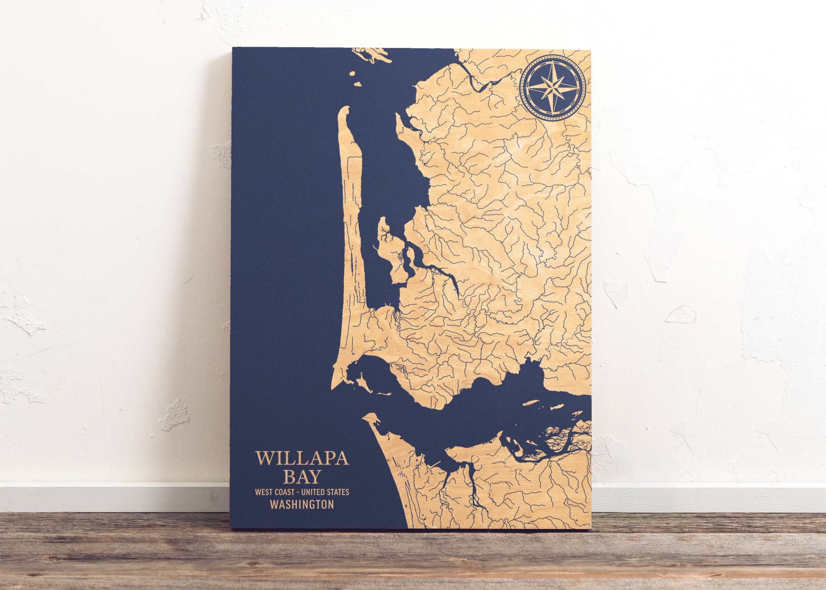 Willapa Bay, Washington Map Coast Chart – Benoit's Design Co.