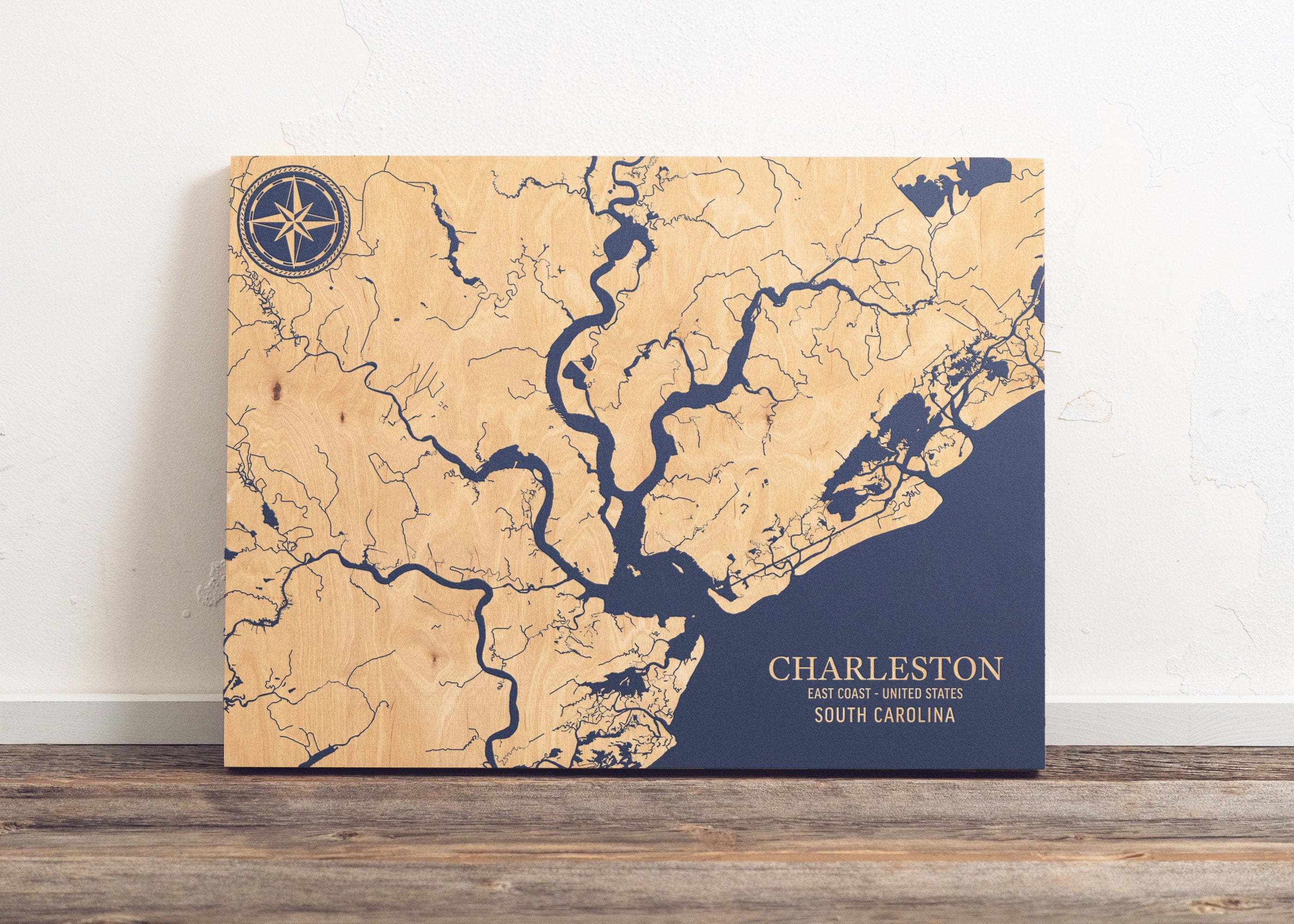 Charleston, South Carolina Map Coast Chart – Benoit's Design Co.