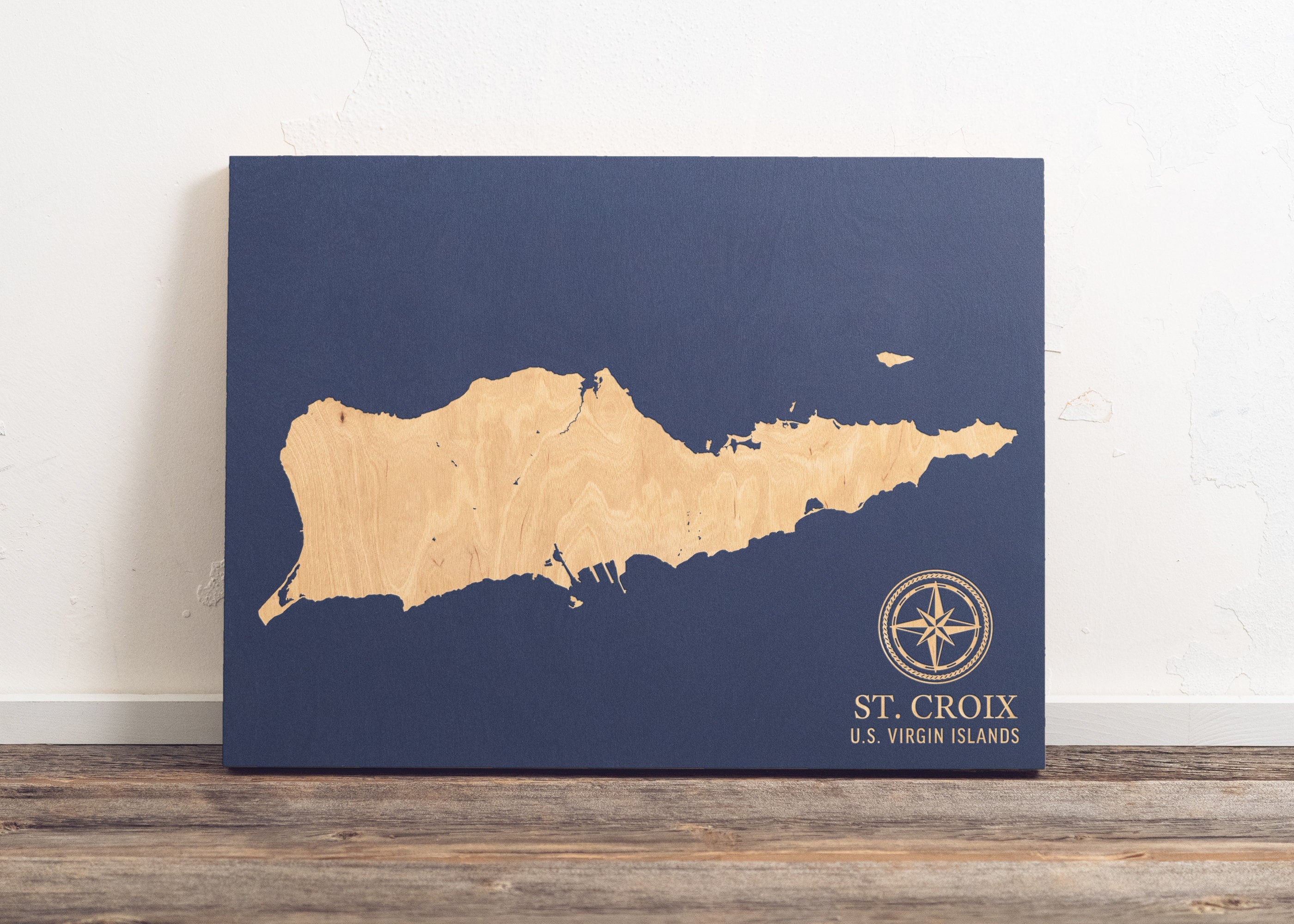 St. Croix, U.S. Virgin Islands Map Coast Chart – Benoit's Design Co.