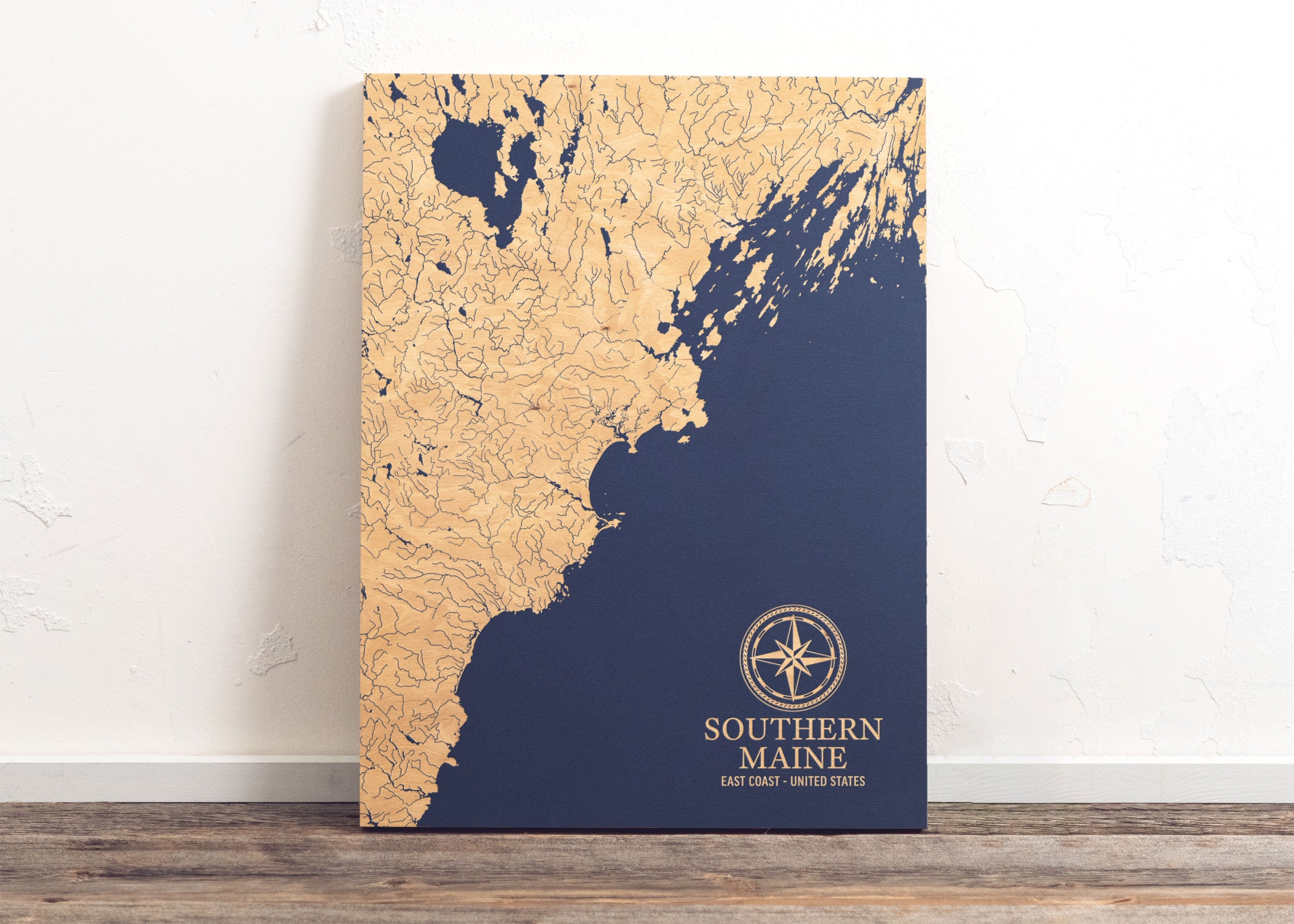 Southern Maine Coast Map Coast Chart – Benoit's Design Co.